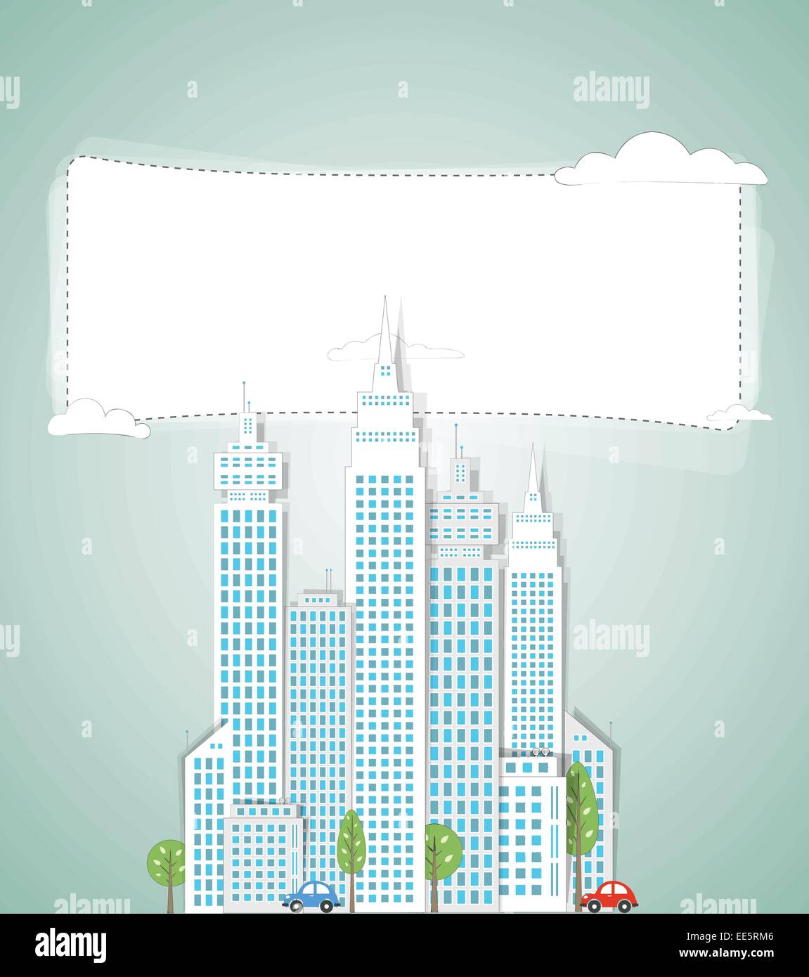 Funny city background with place for your text. Vector Stock Vector ...