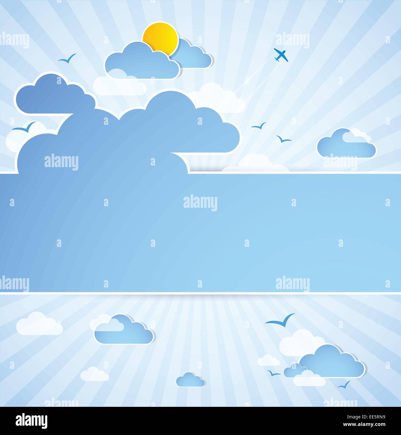 Good weather background. Blue sky with clouds Stock Vector Image & Art ...