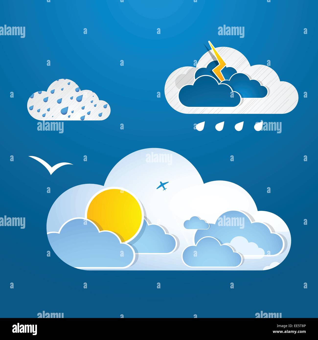 Weather in cloud. Vector Stock Vector Image & Art - Alamy