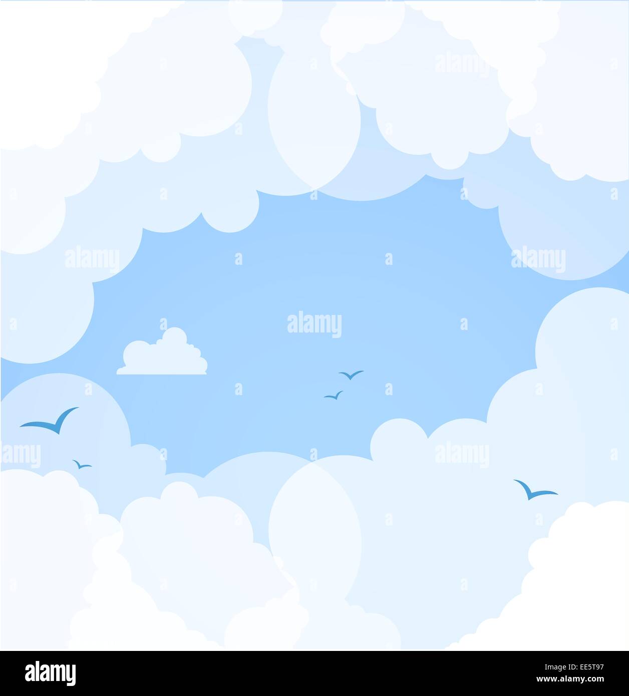 Good weather background. Blue sky with clouds Stock Vector Image & Art ...