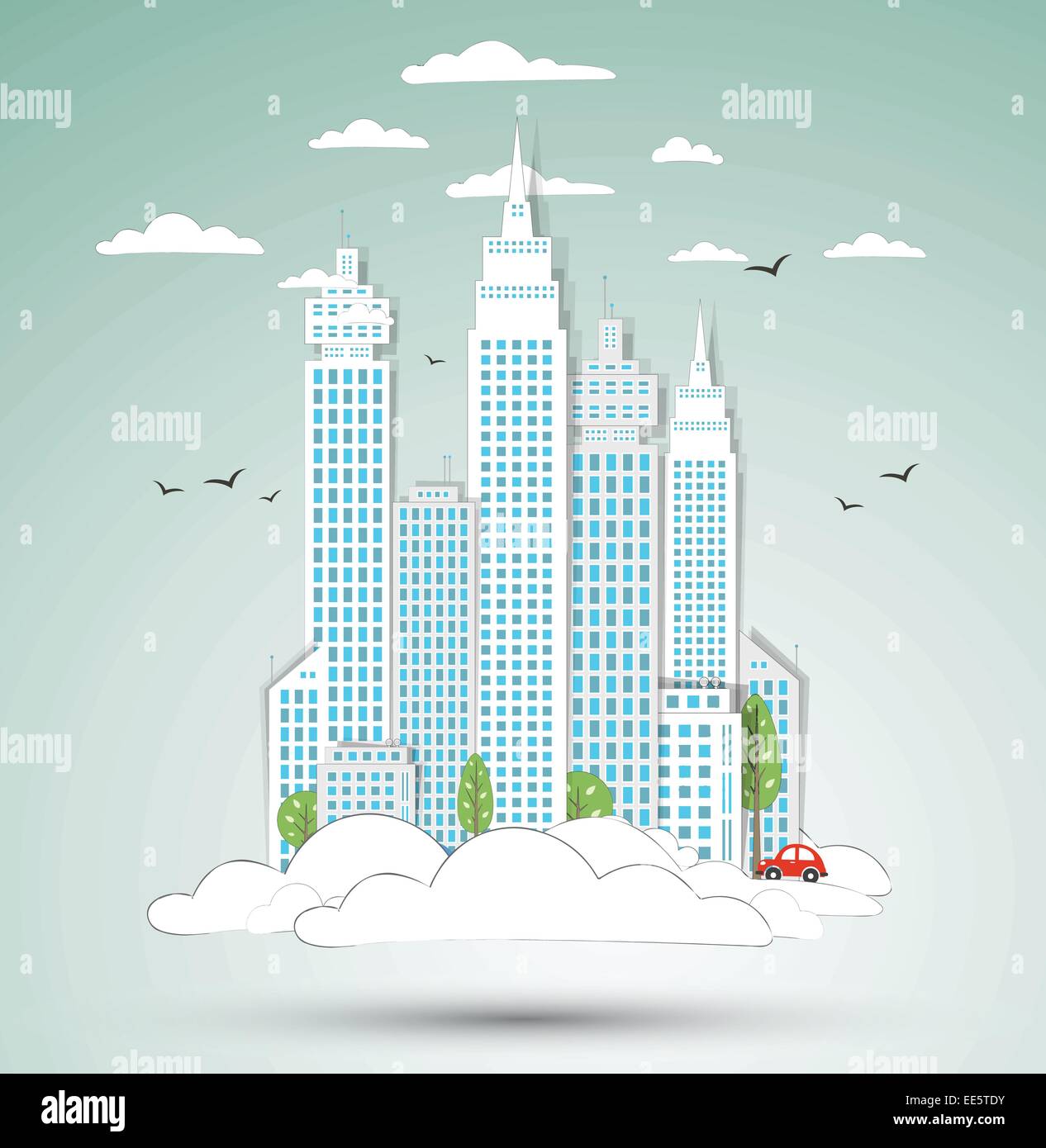 Modern city background. Vector Stock Vector Image & Art - Alamy