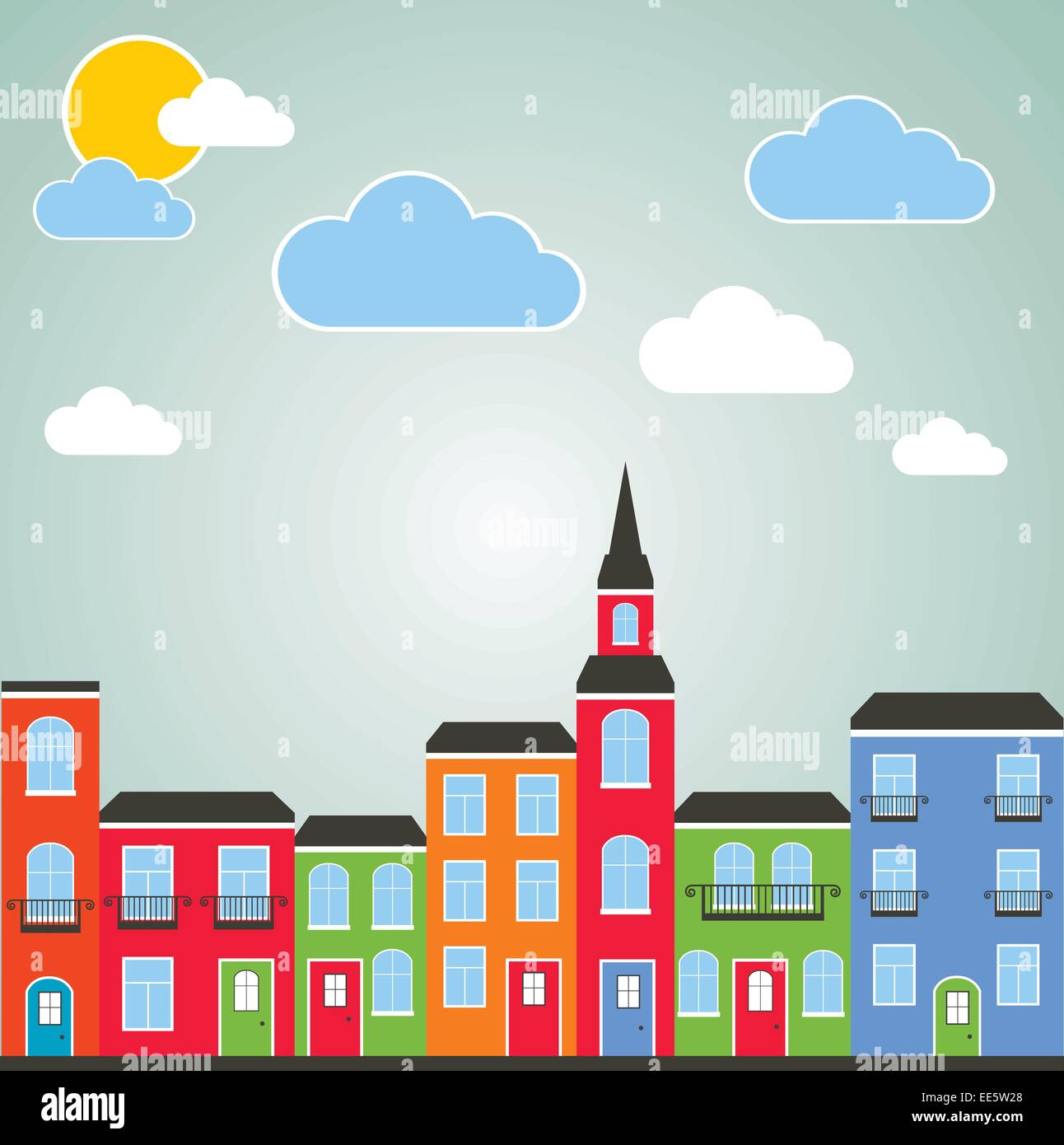 Color city background. Vector Stock Vector Image & Art - Alamy