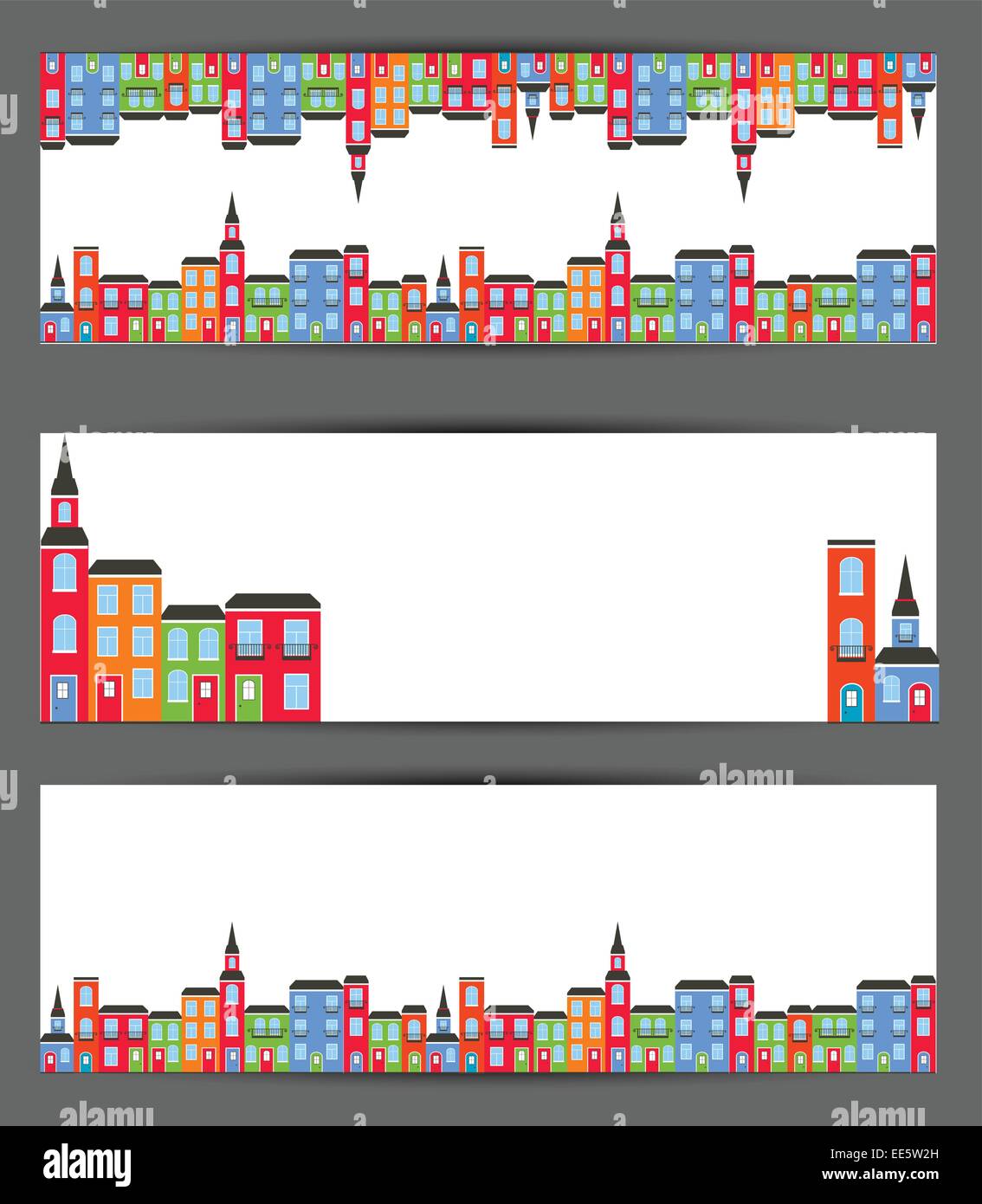 Color city banners. Vector Stock Vector Image & Art - Alamy