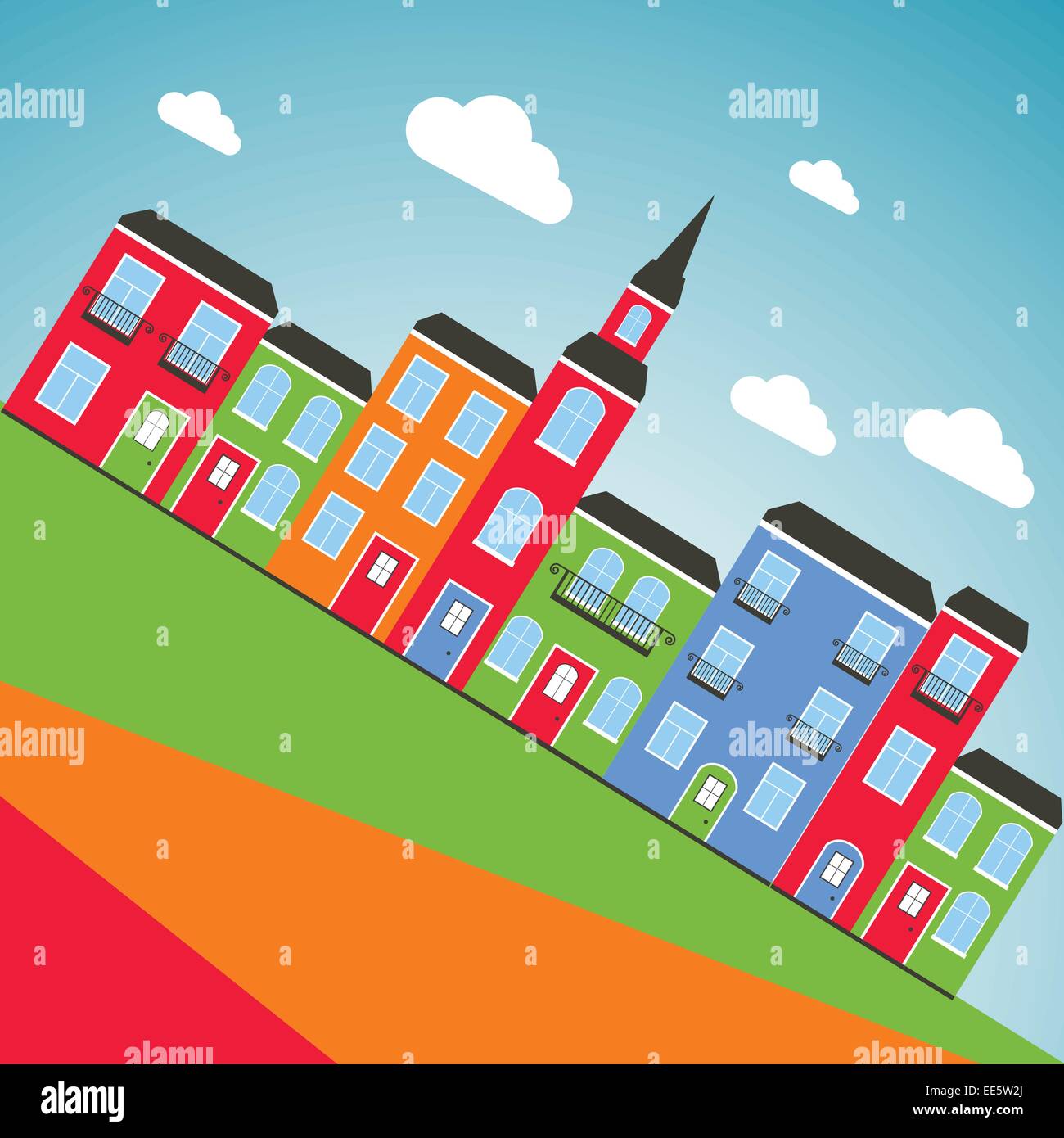 Color city background. Vector Stock Vector Image & Art - Alamy