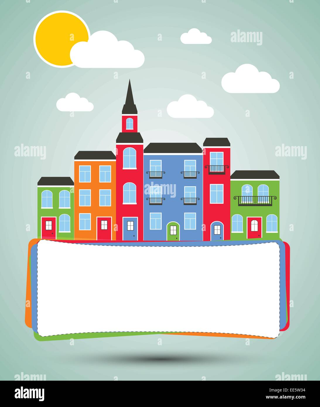 Color city background. Vector Stock Vector Image & Art - Alamy