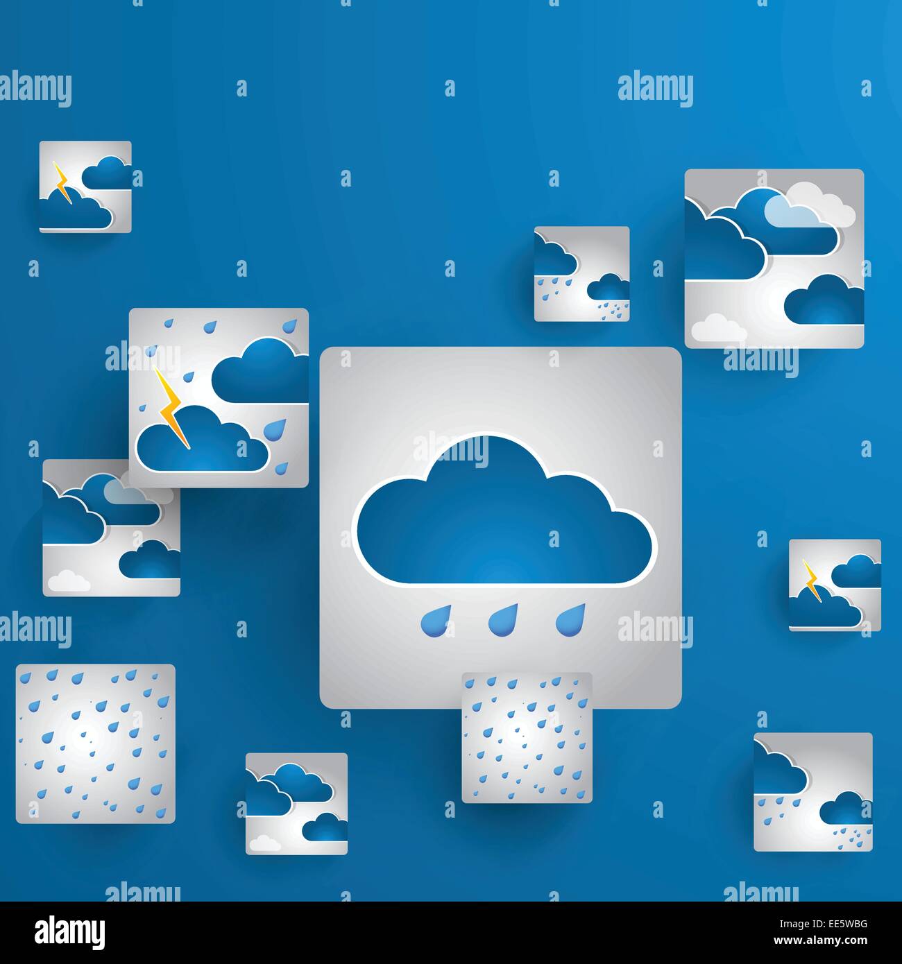 Squares Concept Vector Illustration. Weather theme Stock Vector Image ...