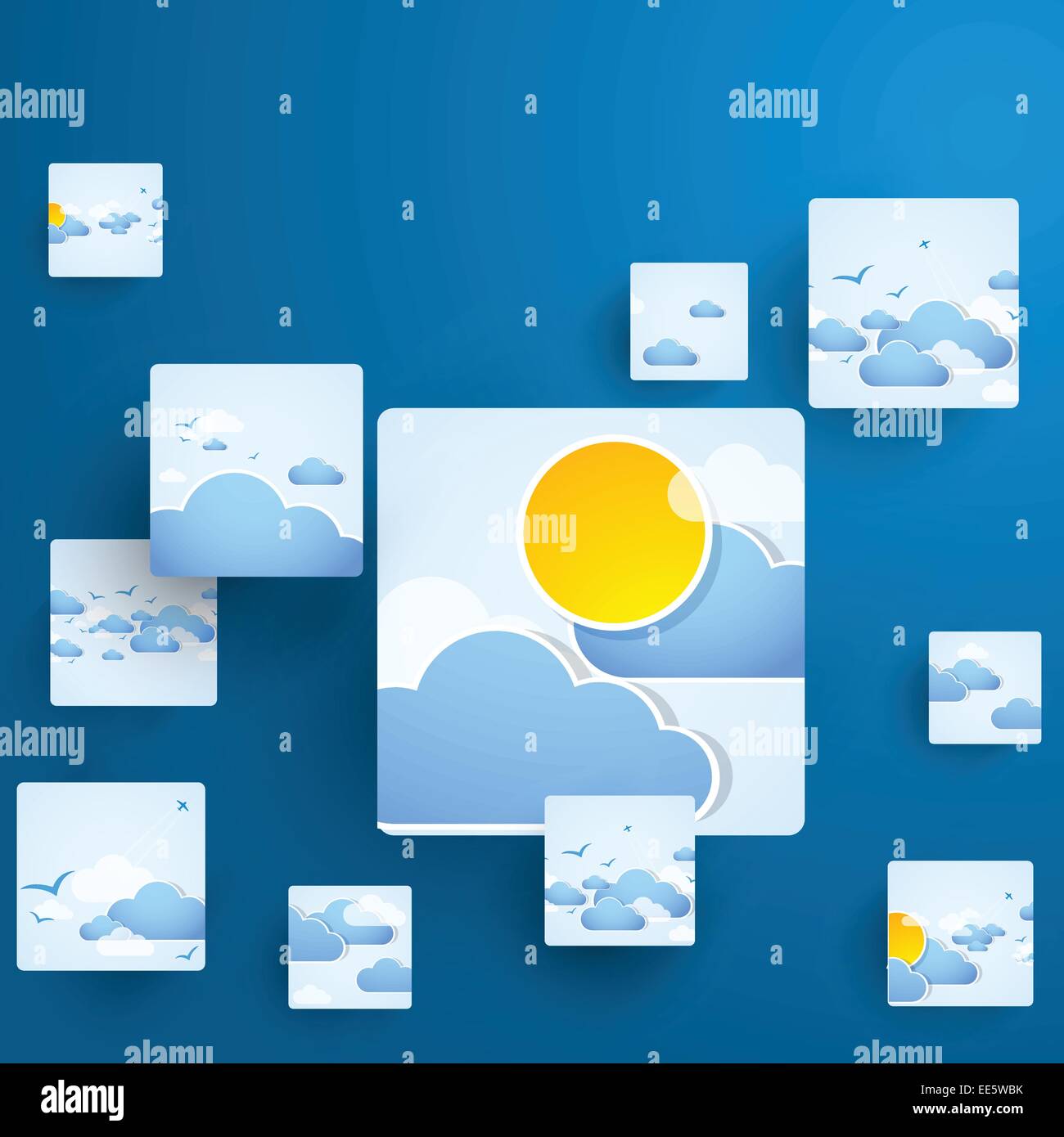 Squares Concept Vector Illustration. Weather theme Stock Vector Image ...