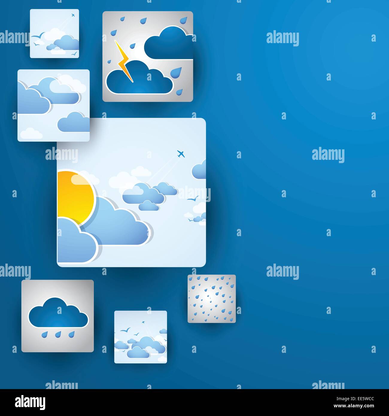 Squares Concept Vector Illustration. Weather theme Stock Vector Image ...