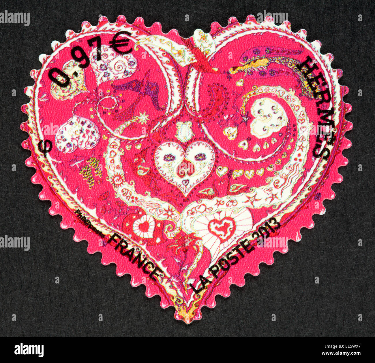 Postage stamp heart hi-res stock photography and images - Alamy