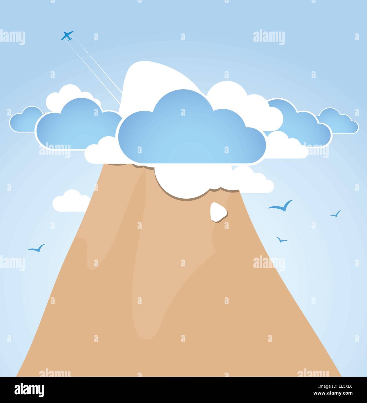 Majestic mountain landscape clouds Stock Vector Images - Alamy