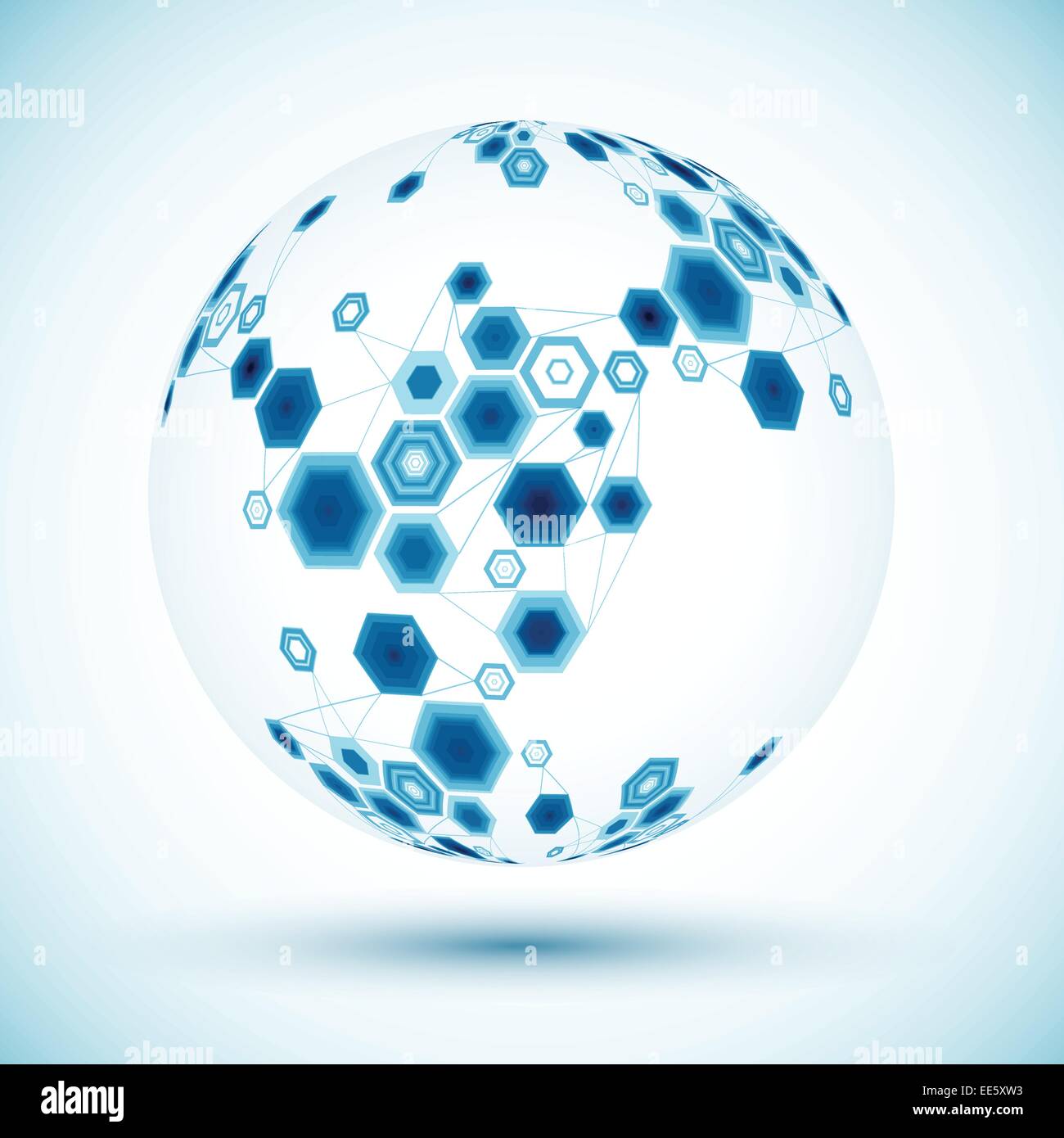 Abstract hexagonal sphere. Vector background Stock Vector Image & Art ...