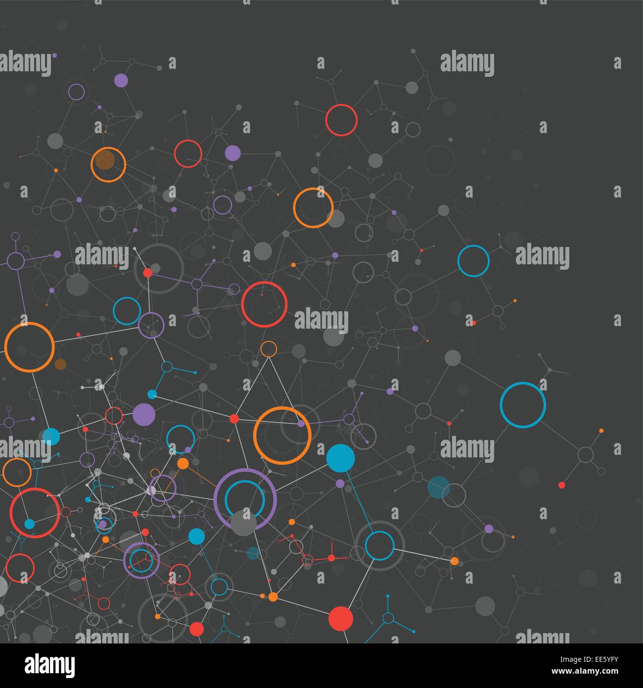 Dark network color technology communication background Stock Vector ...