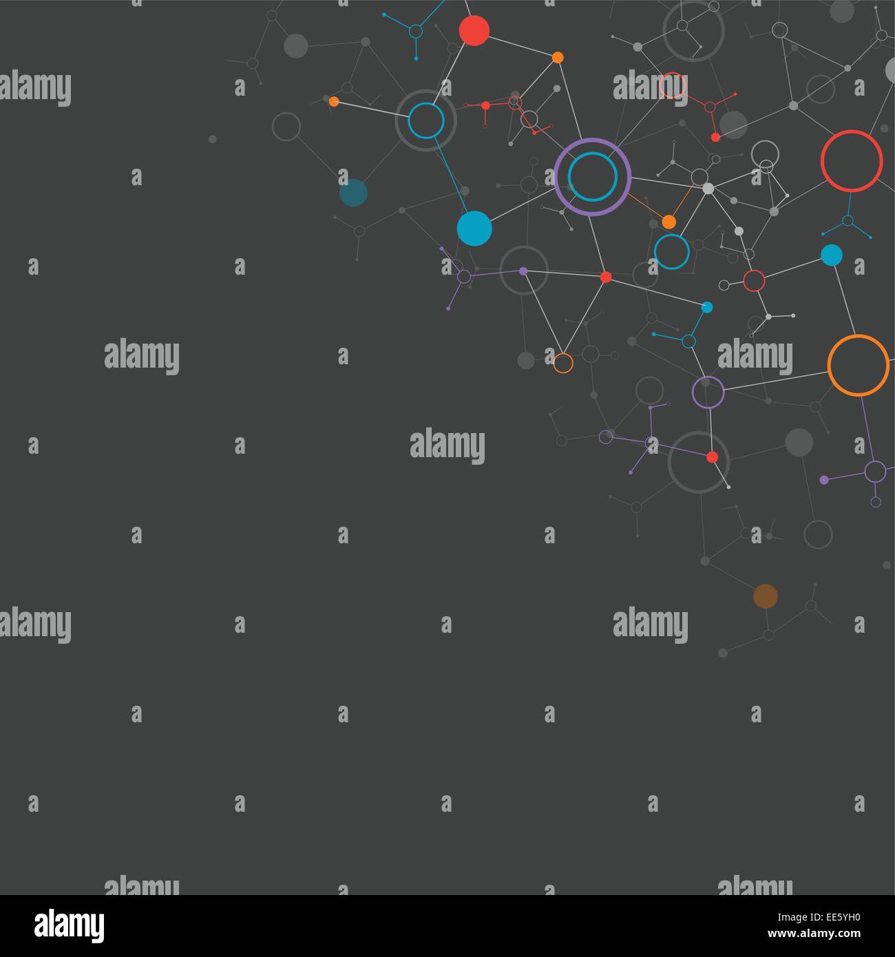 Dark network color technology communication background Stock Vector ...