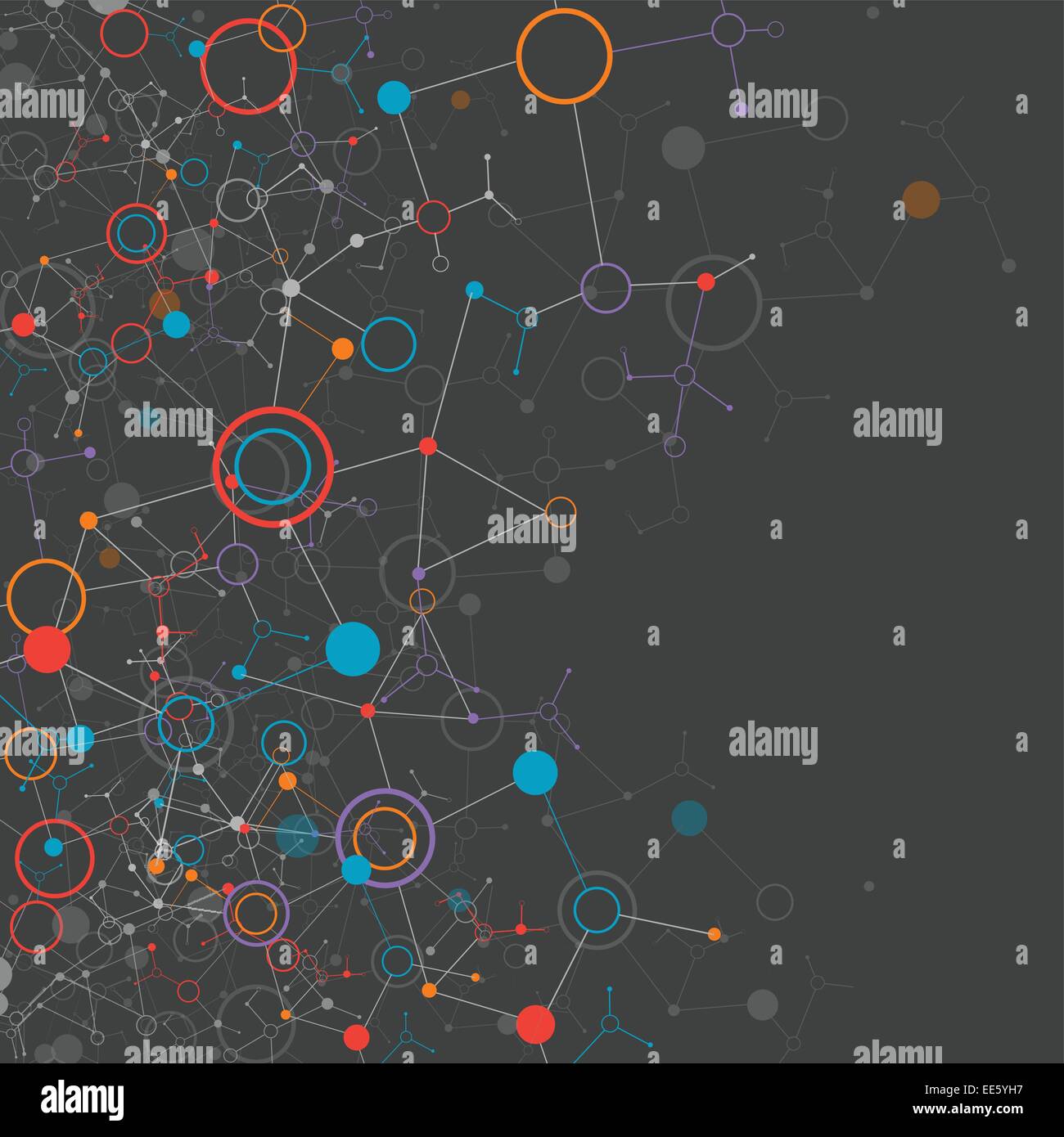 Dark network color technology communication background Stock Vector ...