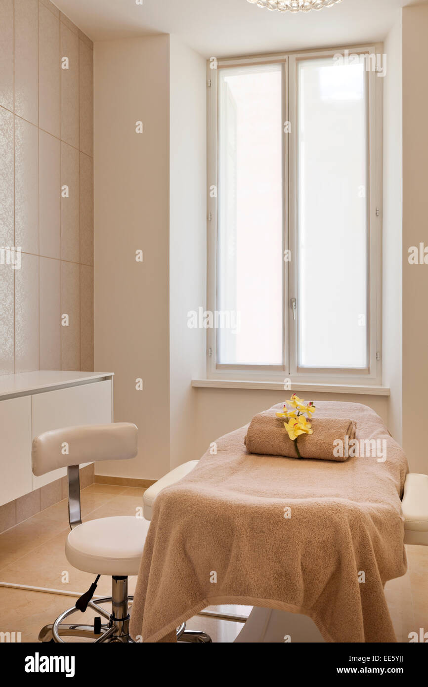 Interior of massage room in a spa salon Stock Photo - Alamy