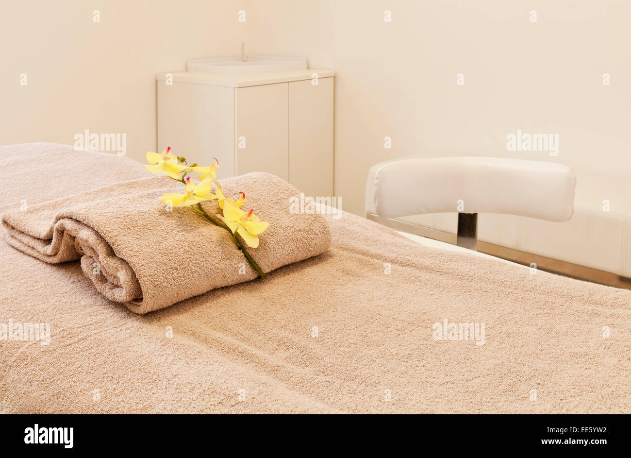 Interior of massage room in a spa salon Stock Photo - Alamy