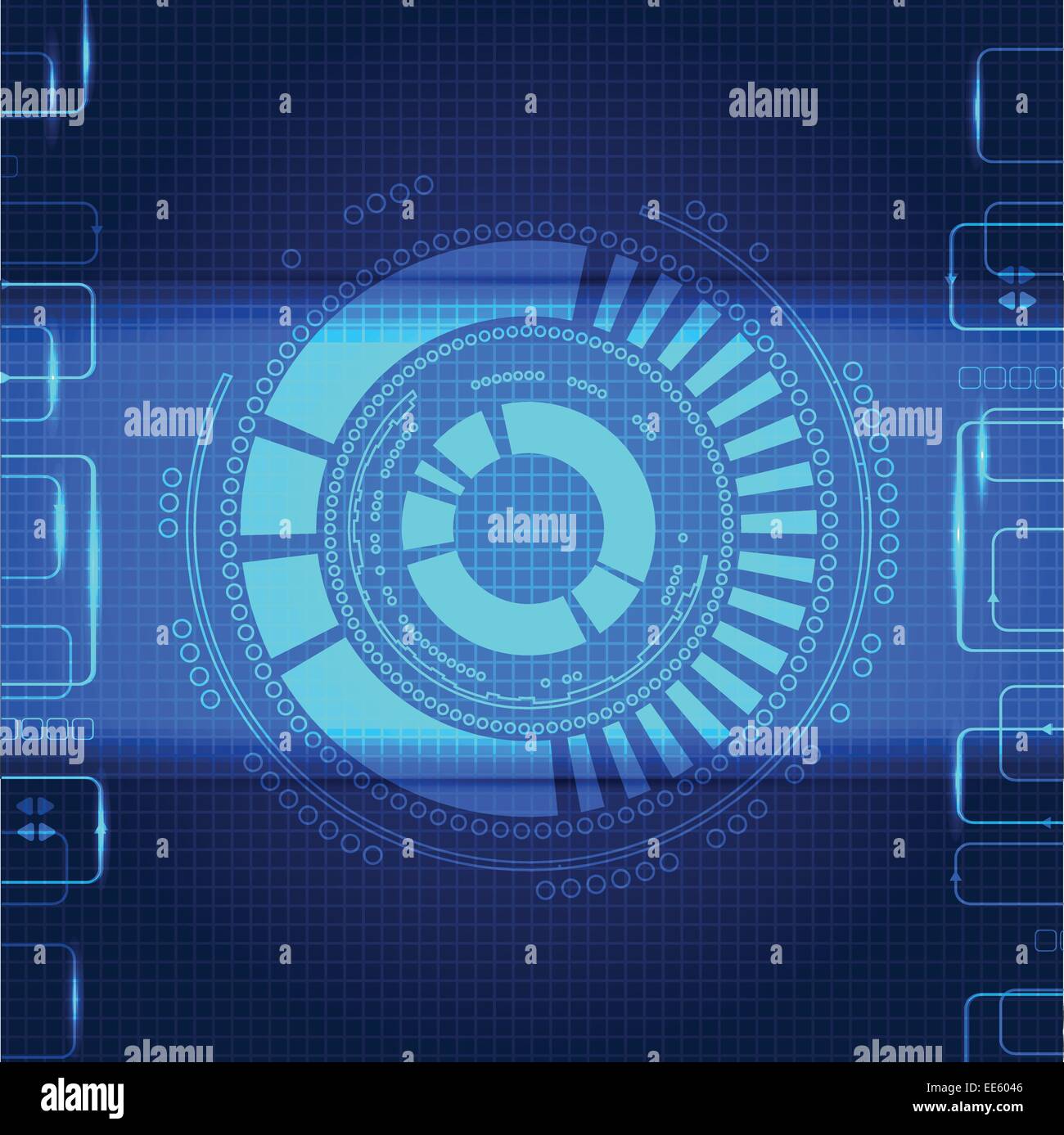 Abstract technological background with various technological elements ...