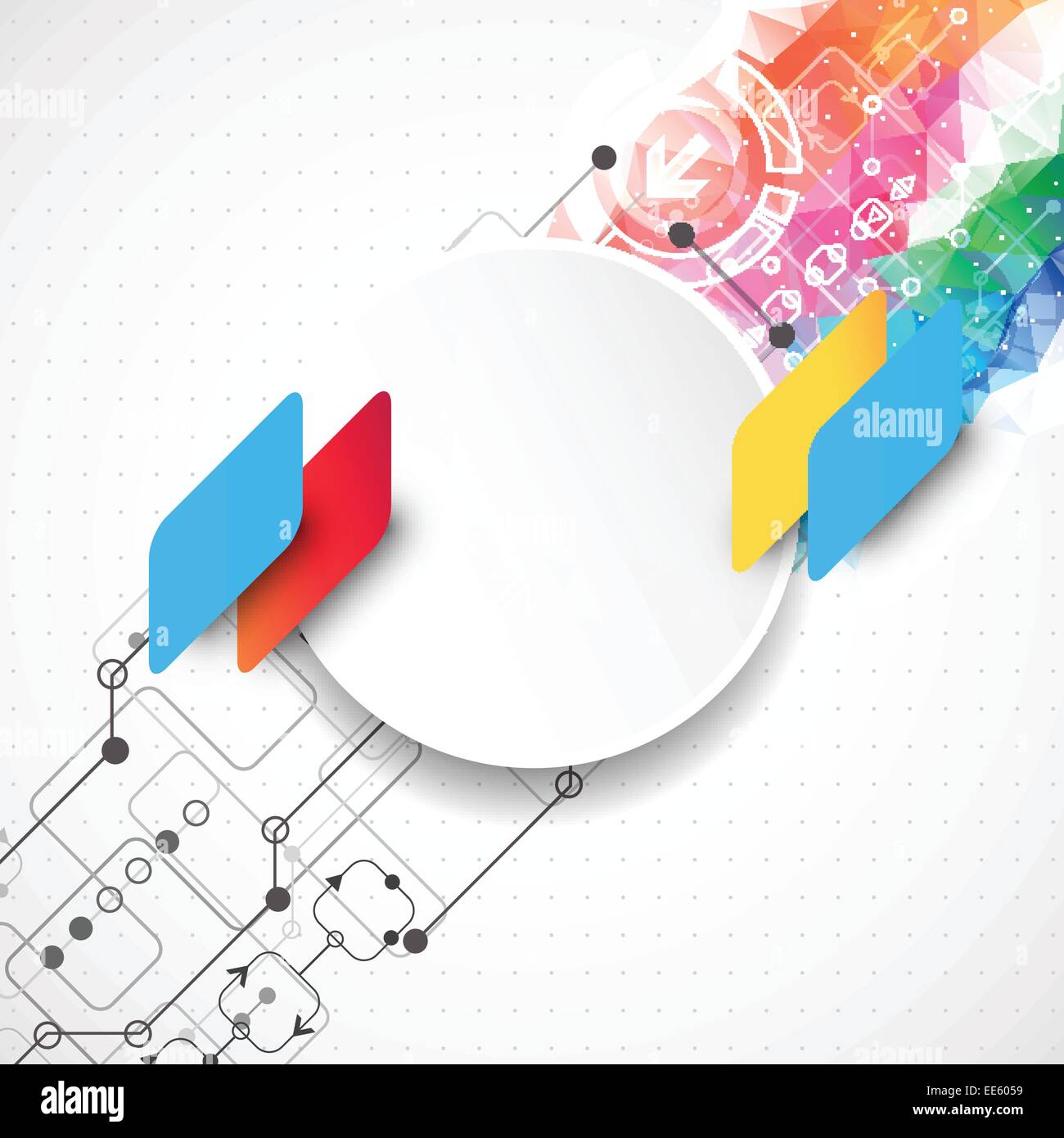 Abstract technological business background with color shapes Stock ...