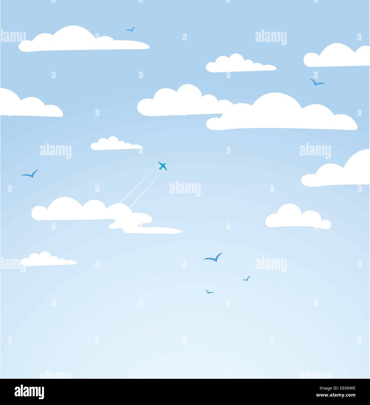 Good weather background. Blue sky with clouds Stock Vector Image & Art ...