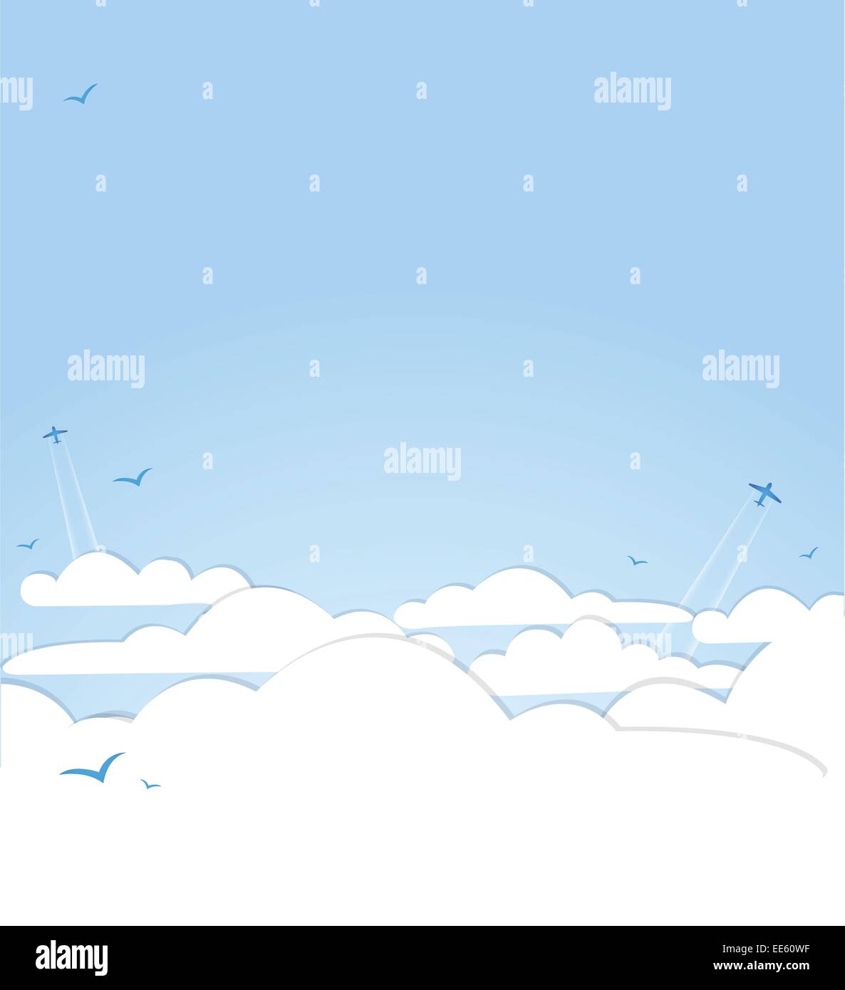 Good weather background. Blue sky with clouds Stock Vector Image & Art ...