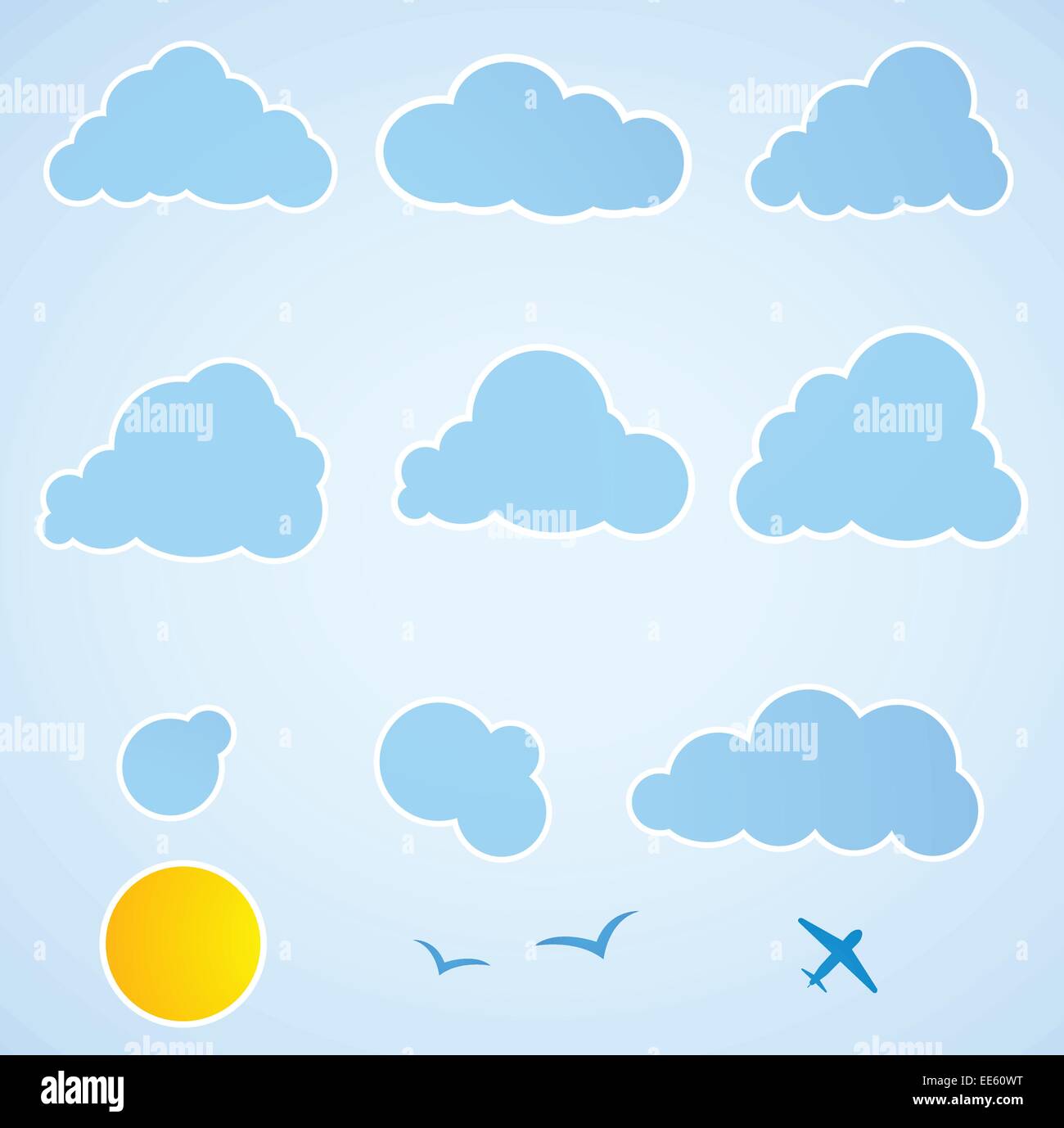 Cumulus clouds shape Stock Vector Images - Alamy