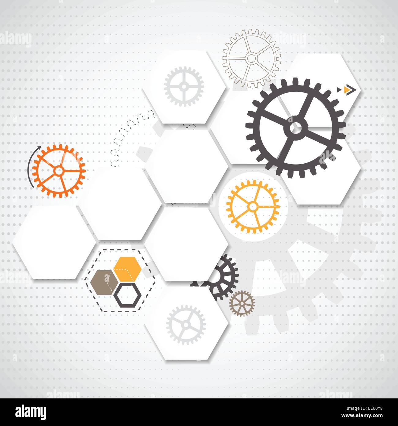 Abstract technological background with various technological elements ...