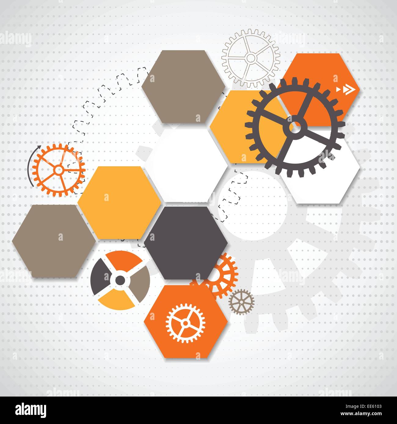 Abstract technological background with various technological elements ...