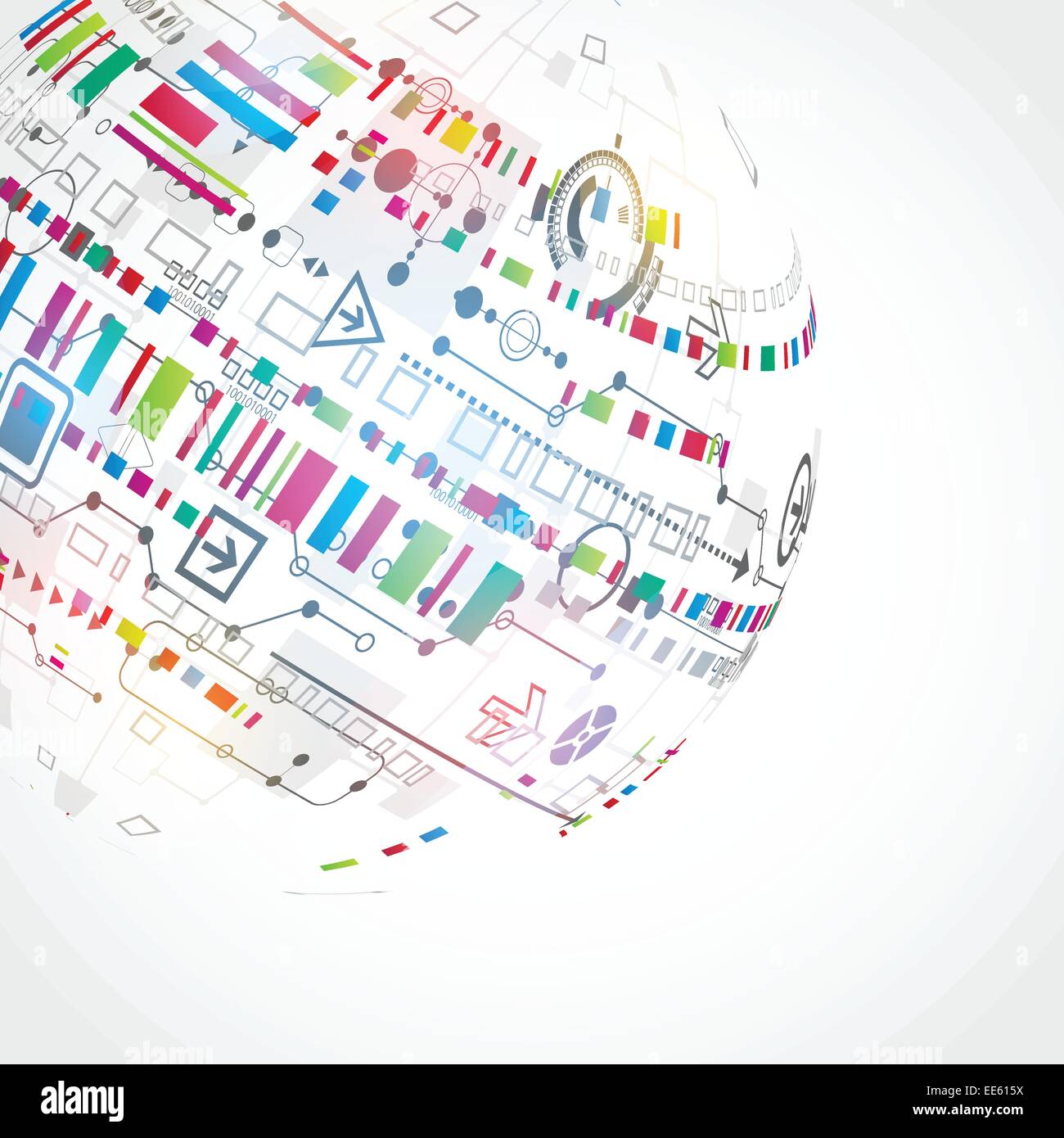 Abstract technological background with various technological elements ... Abstract technological background with various technological elements ...