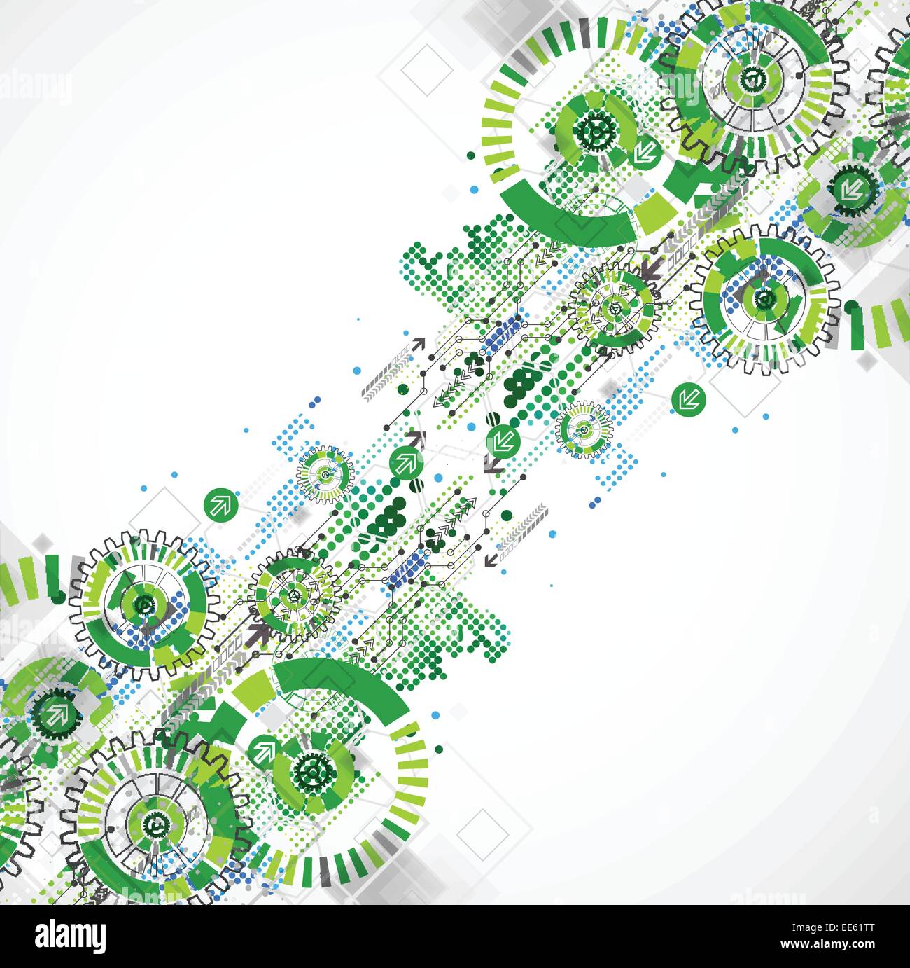 Abstract technology business green colored template background. Vector ...
