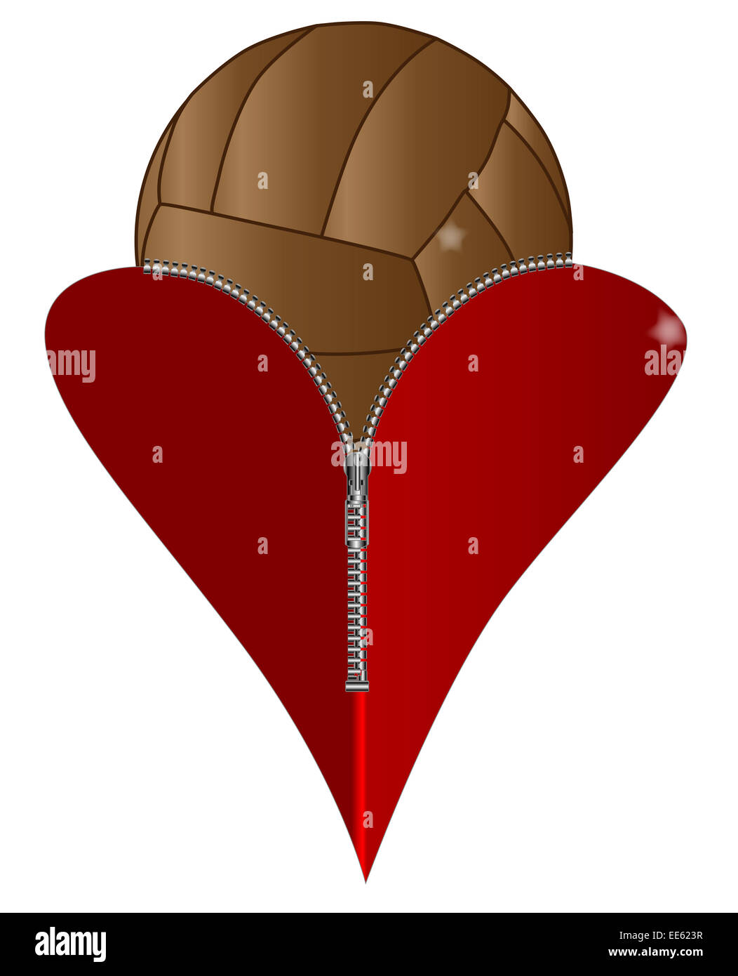 Heart football soccer ball illustration hi-res stock photography and ...