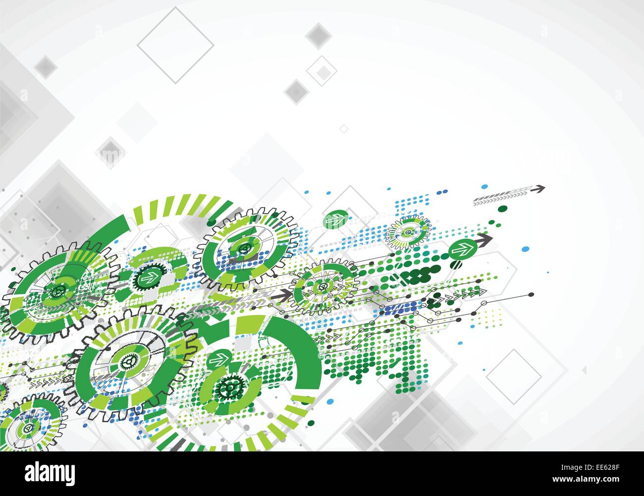 Abstract technology business green colored template background. Vector ...