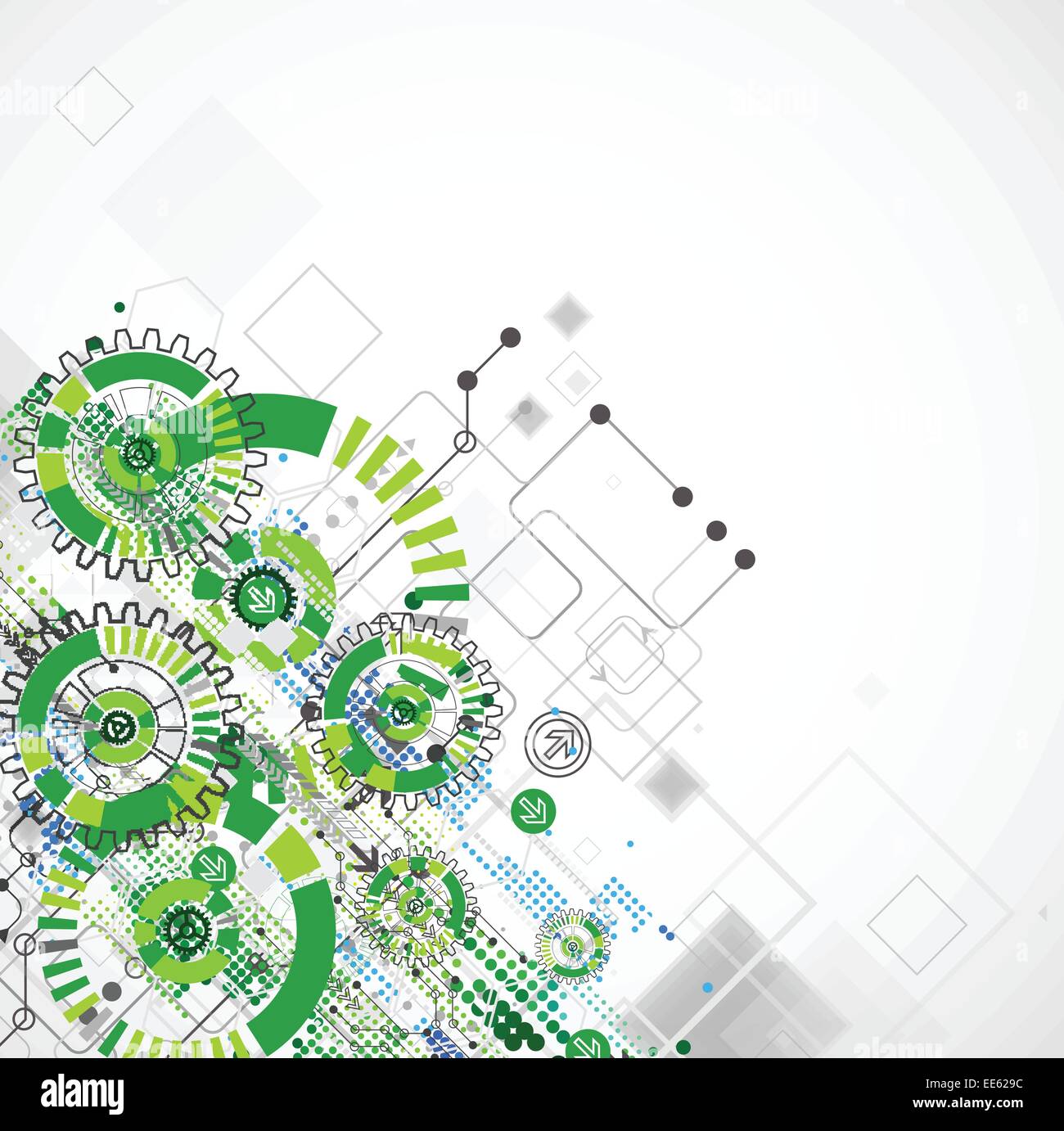 Abstract technology business green colored template background. Vector ...