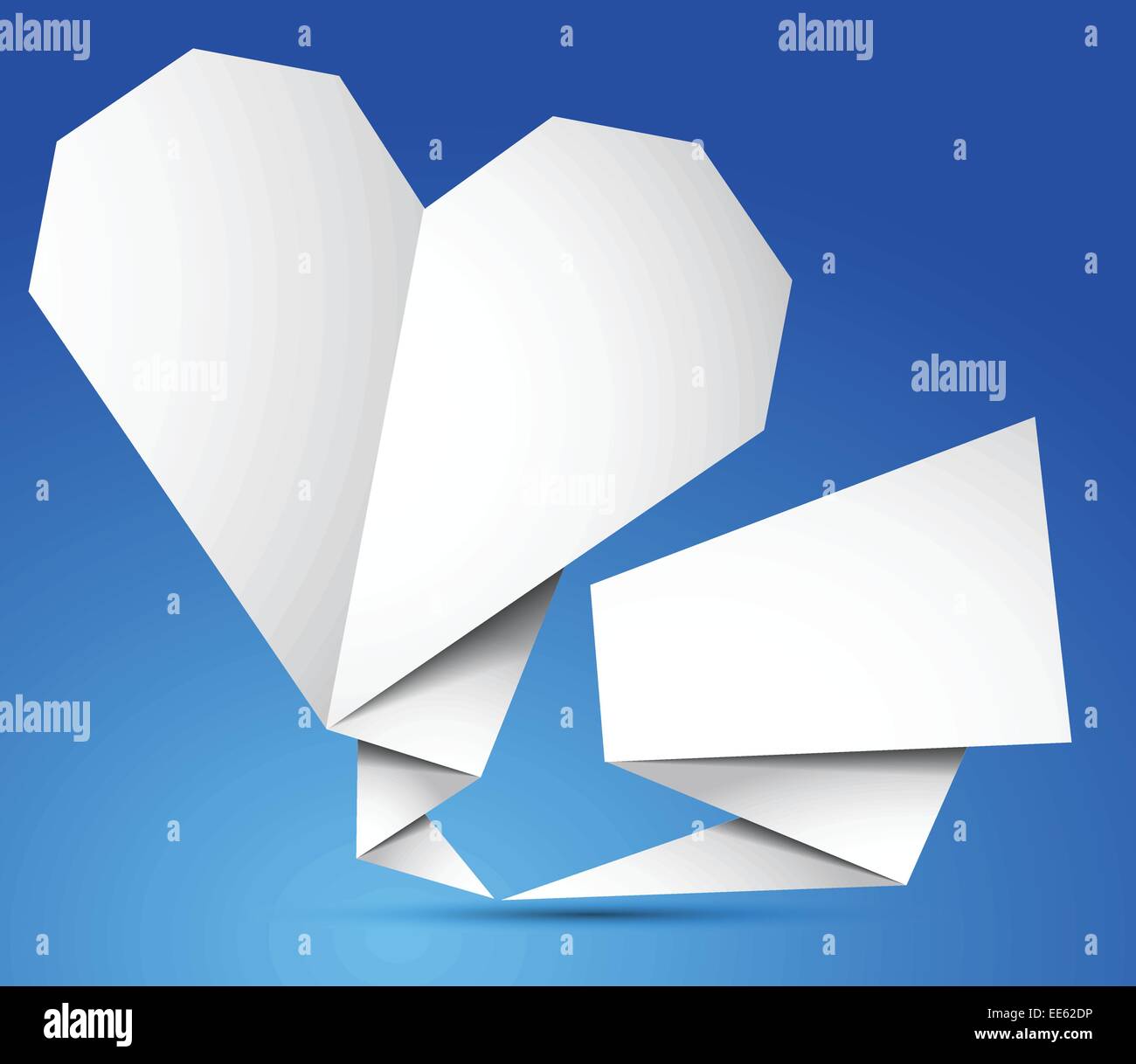 Origami heart. Vector Stock Vector Image & Art - Alamy