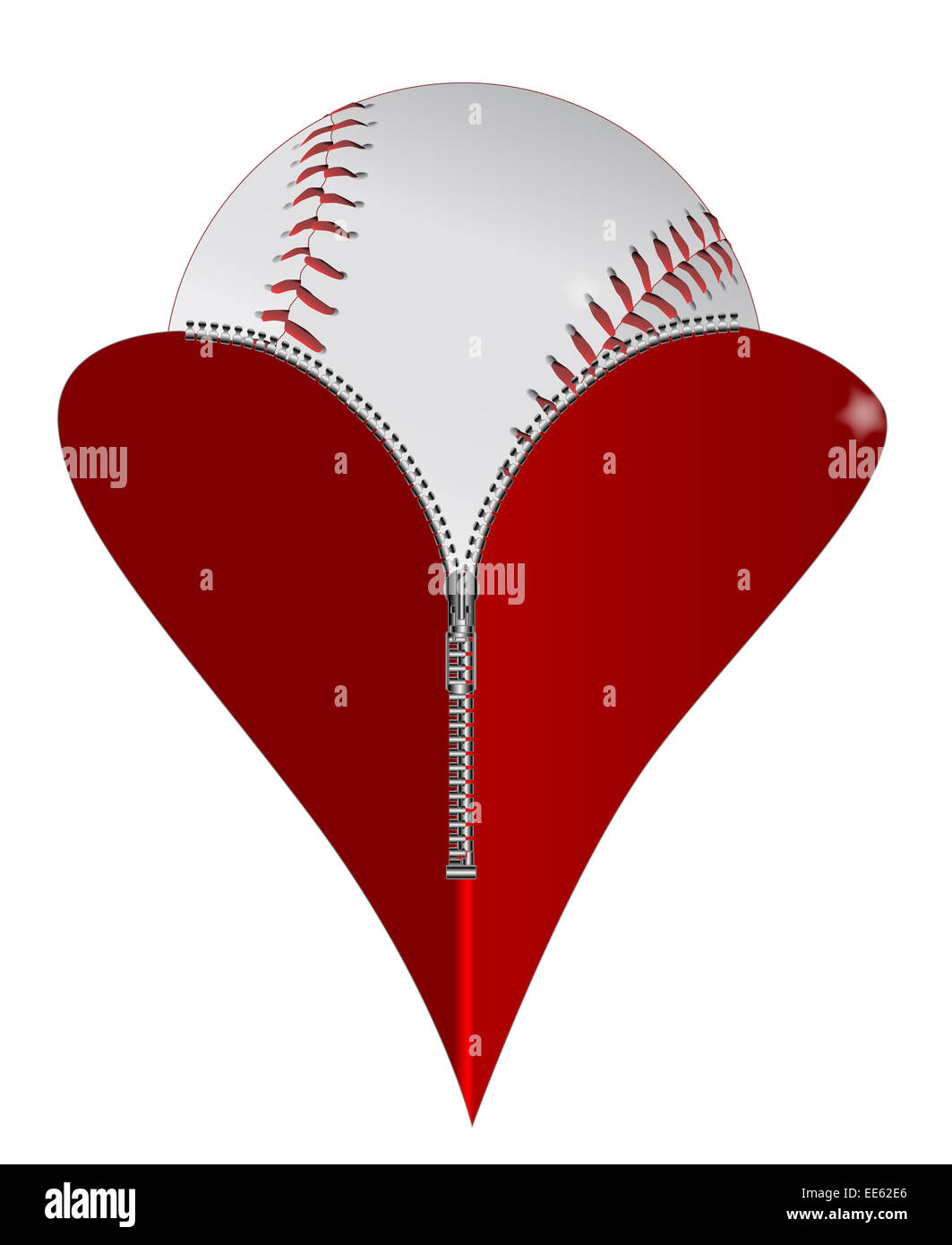 Baseball heart hi-res stock photography and images - Alamy