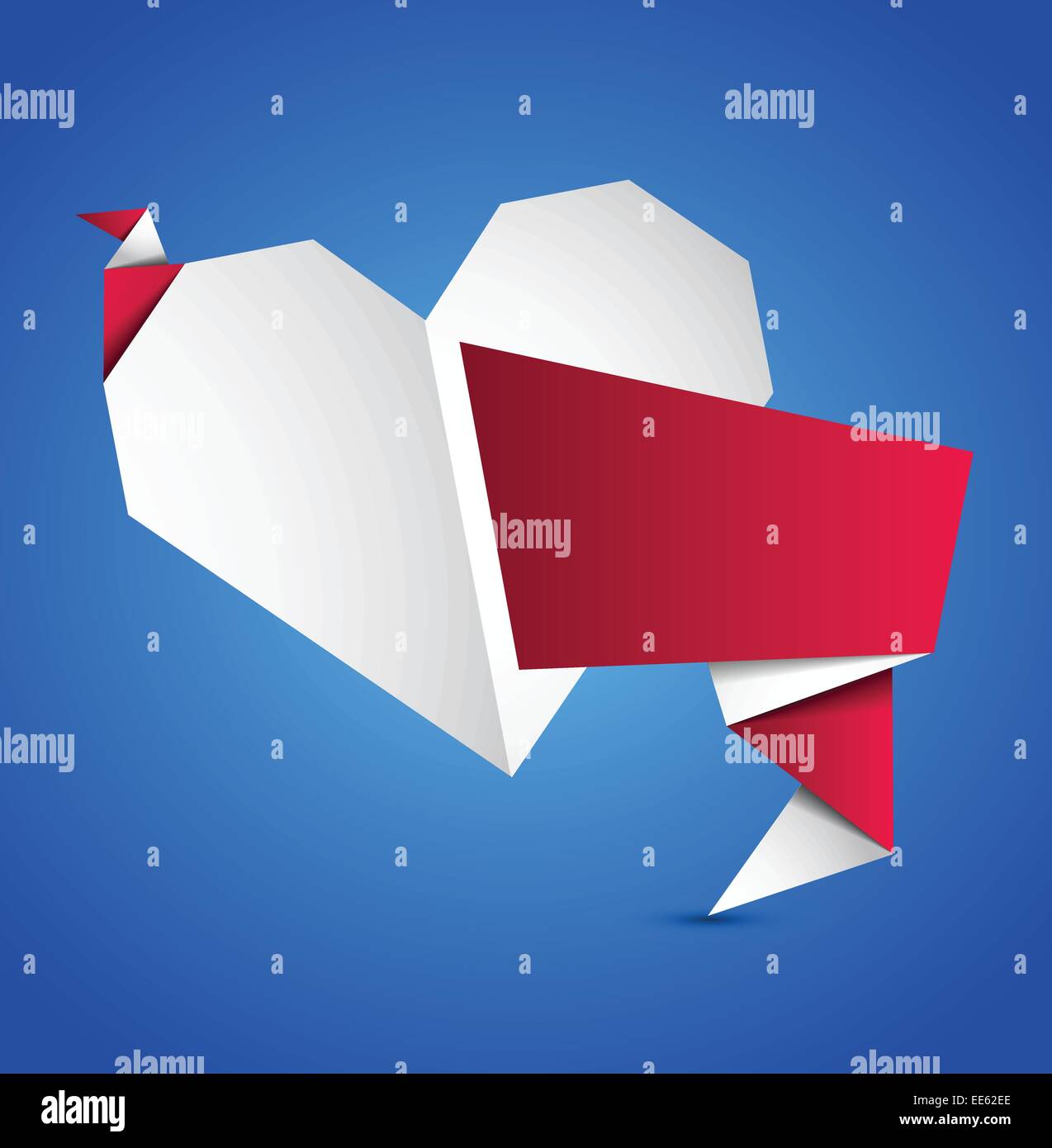 Origami heart. Vector Stock Vector Image & Art - Alamy