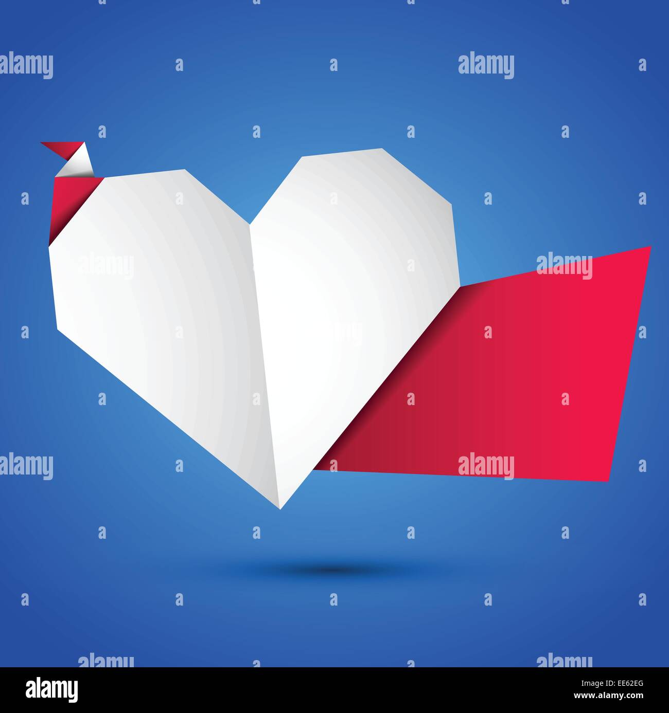 Origami heart. Vector Stock Vector Image & Art - Alamy