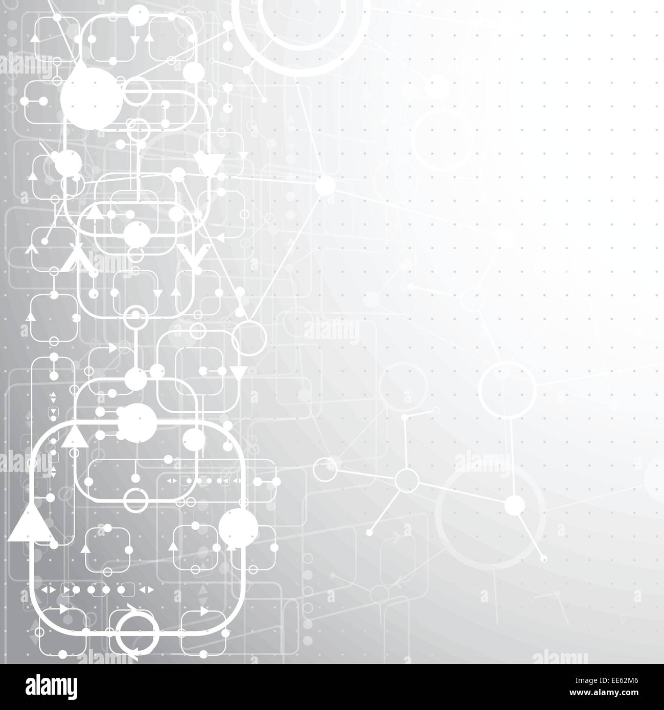 Abstract technological background with various technological elements ...