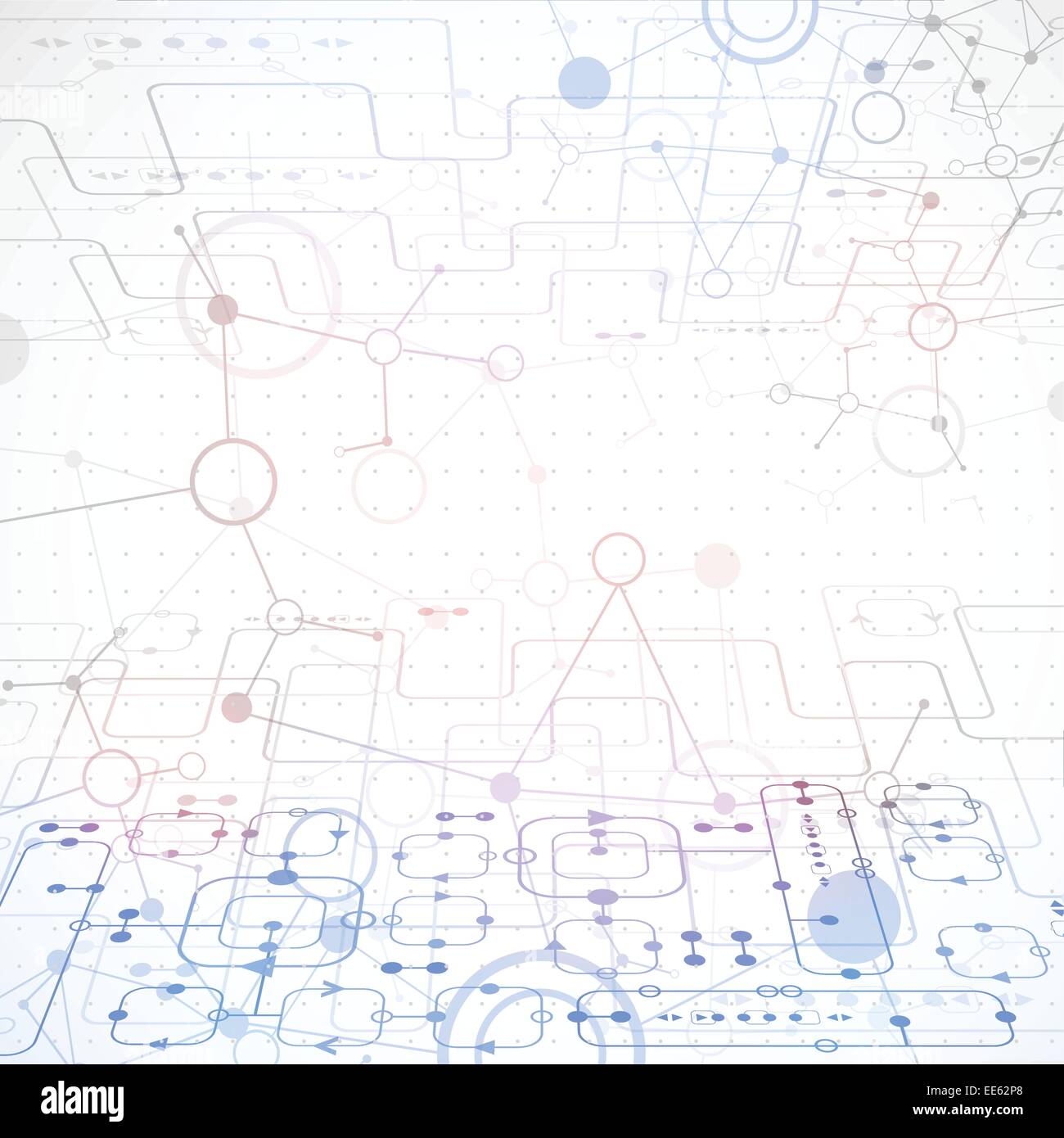 Abstract technological background with various technological elements ...