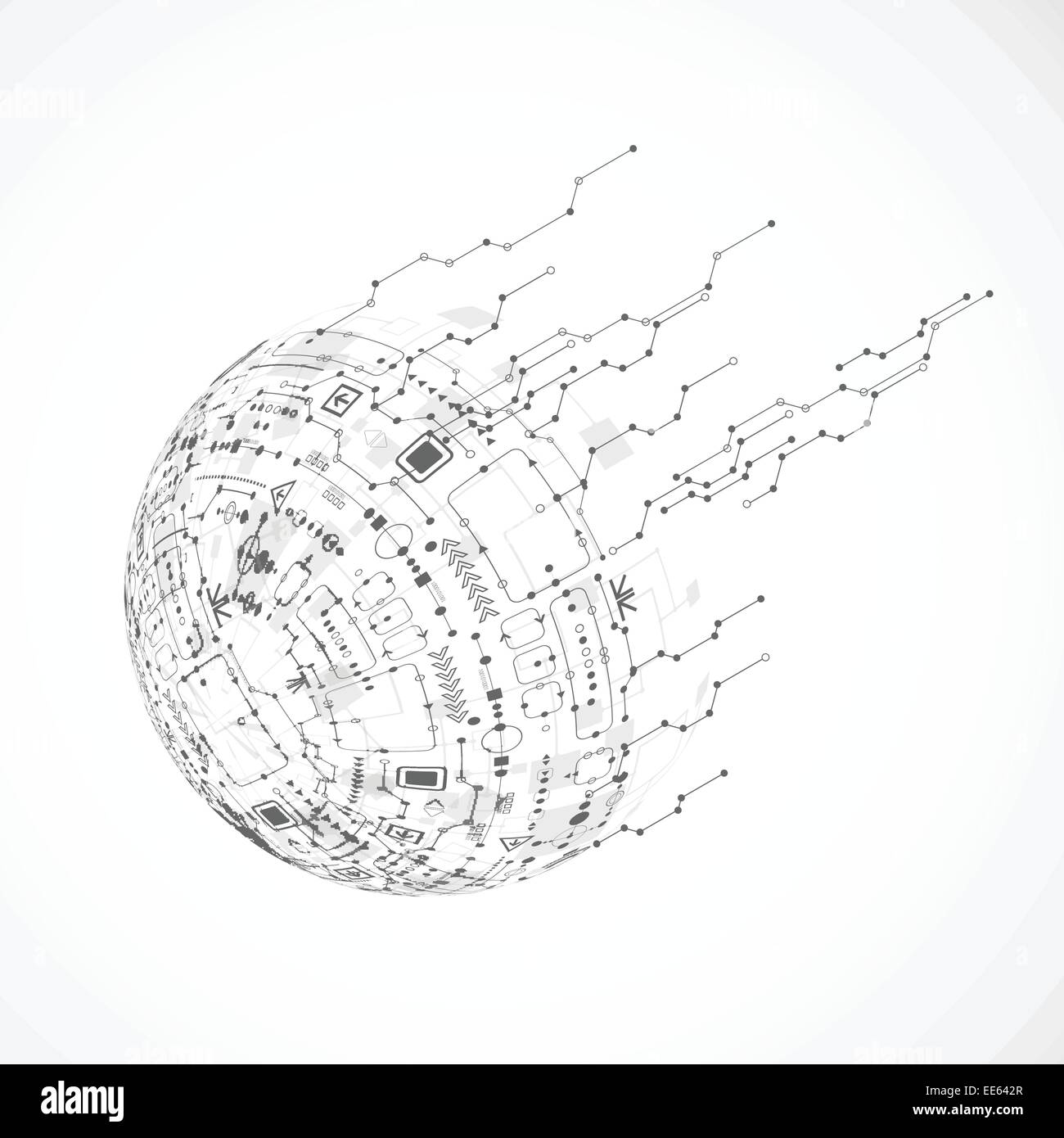 Abstract technology globe background Stock Vector Image & Art - Alamy
