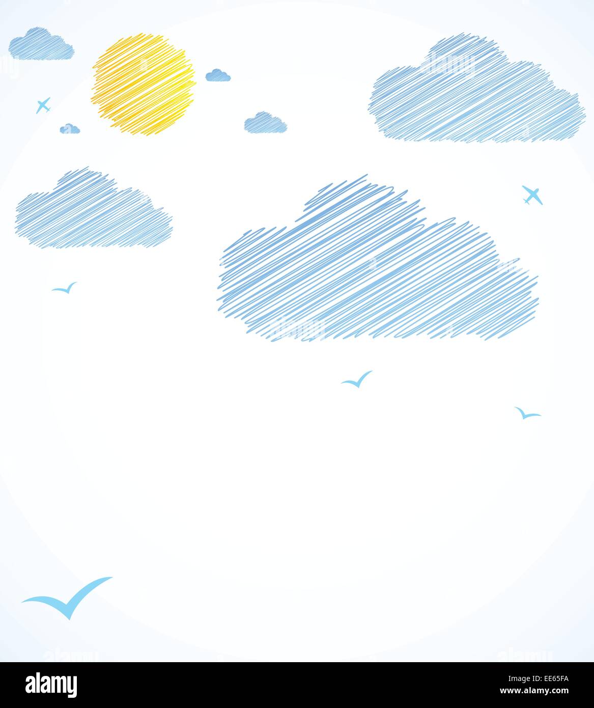 Good weather background. Blue sky with clouds. Vector Stock Vector ...