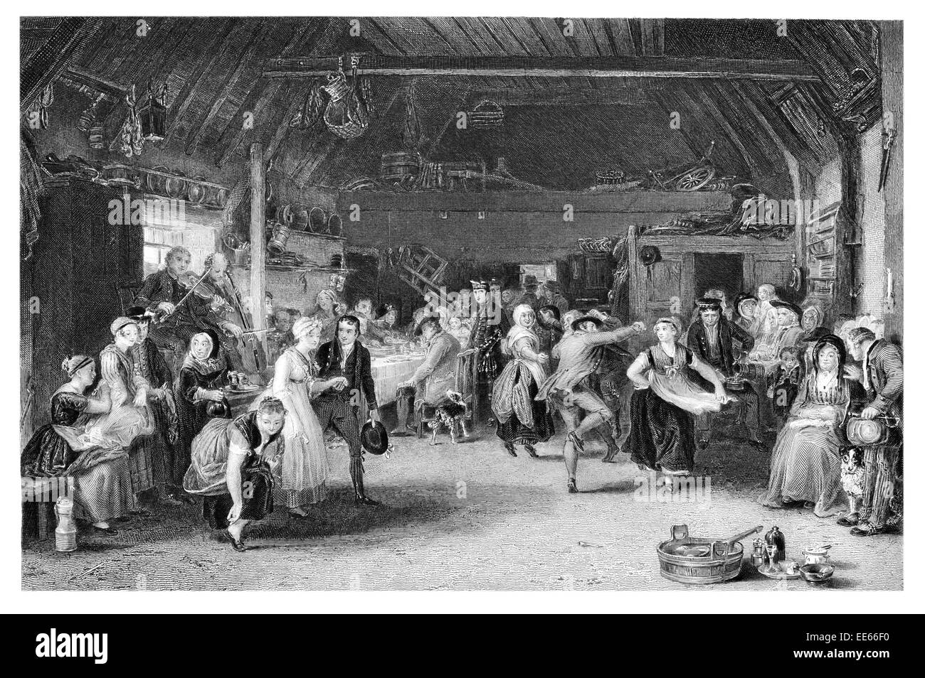 The Penny wedding Sir David Wilkie Scottish Scotland feast party ...