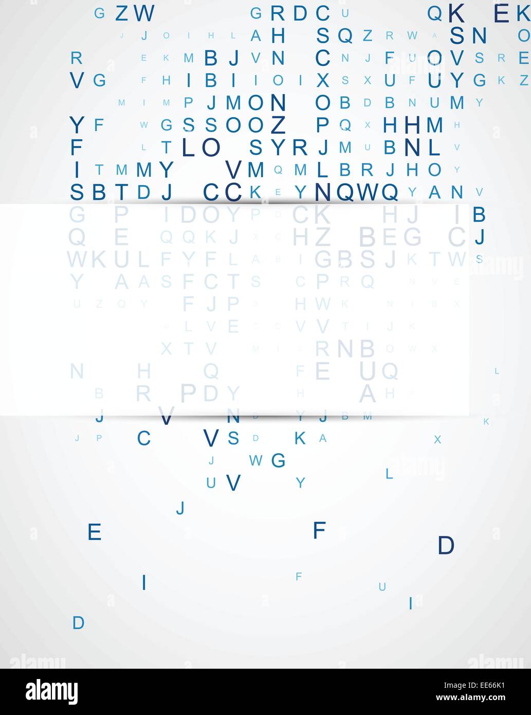 Abstract background with the sparse letters of the English alphabet ...