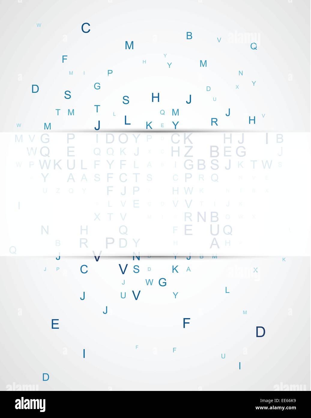 Abstract background with the sparse letters of the English alphabet ...