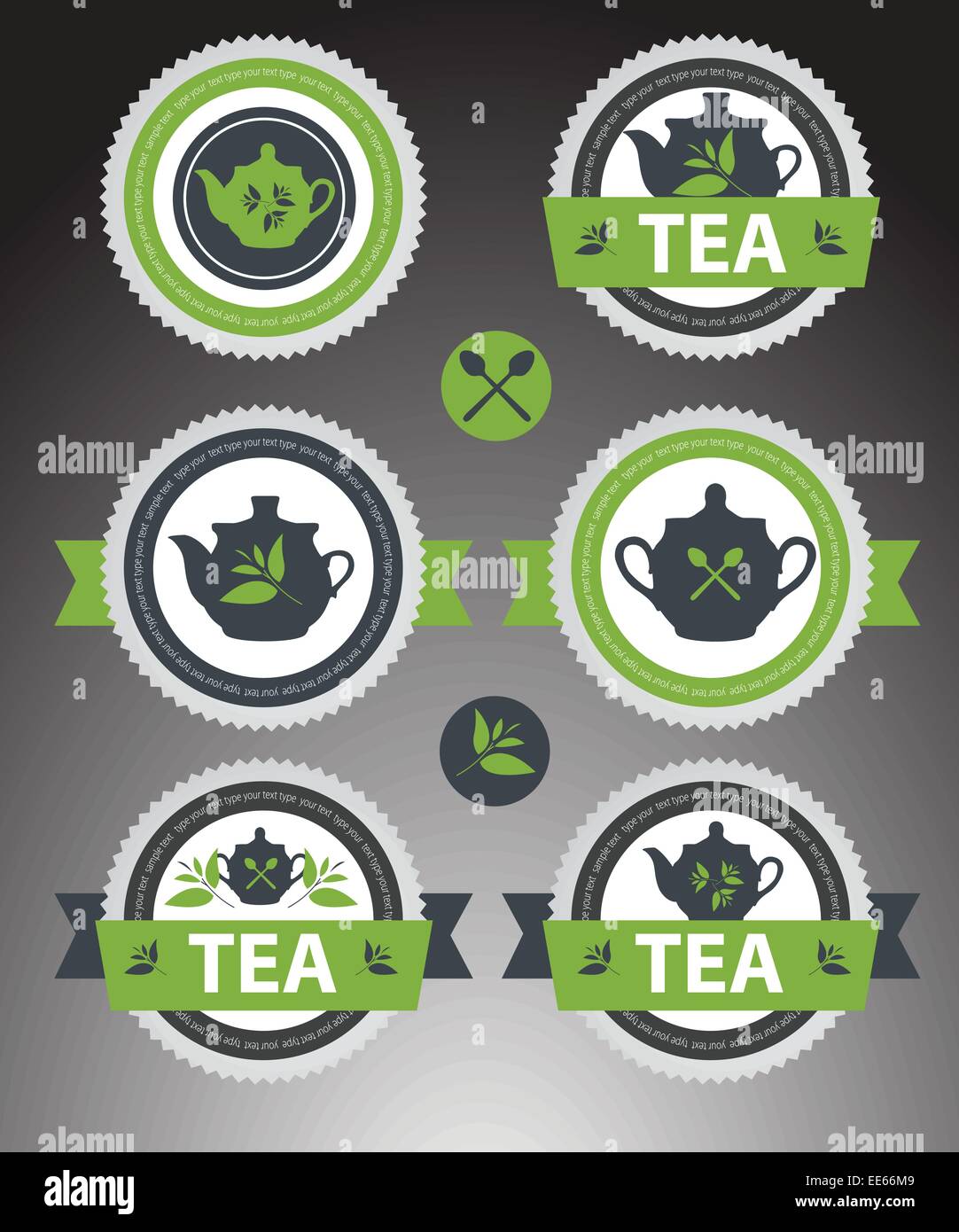 Set of tea labels. Vector Stock Vector Image & Art - Alamy
