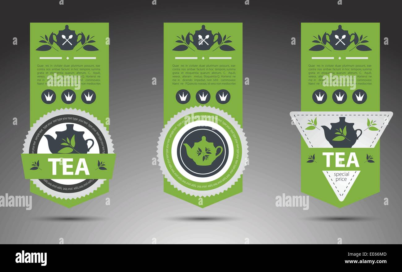 Set of tea labels. Vector Stock Vector Image & Art - Alamy