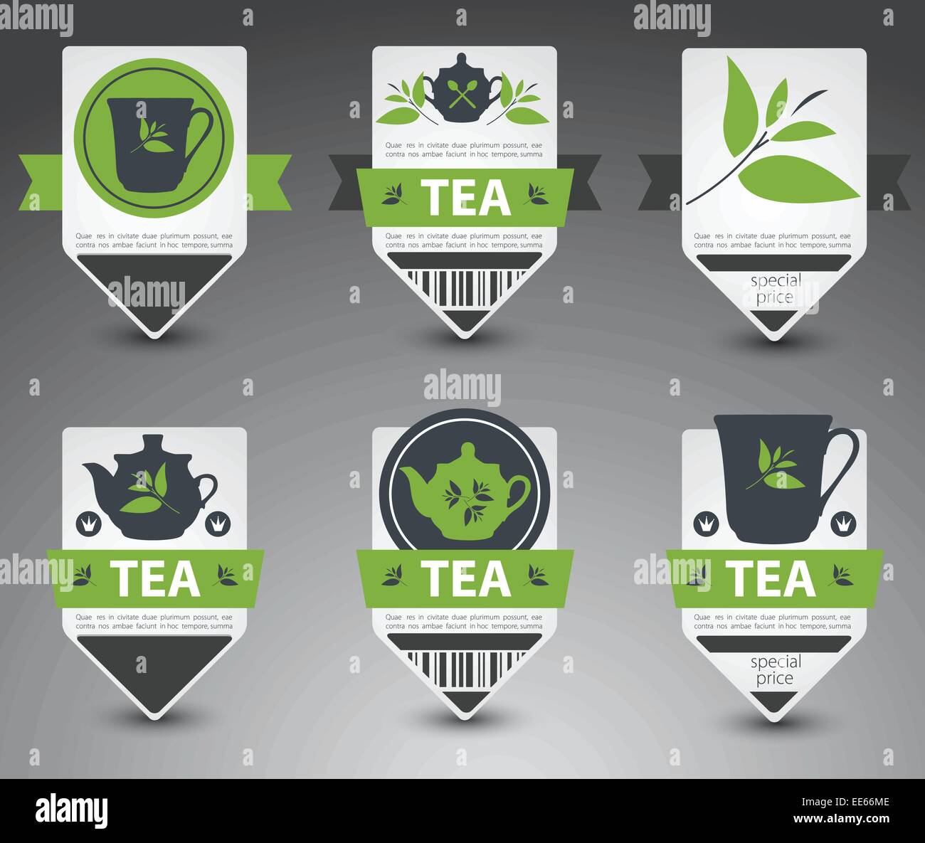 Set of tea labels. Vector Stock Vector Image & Art - Alamy