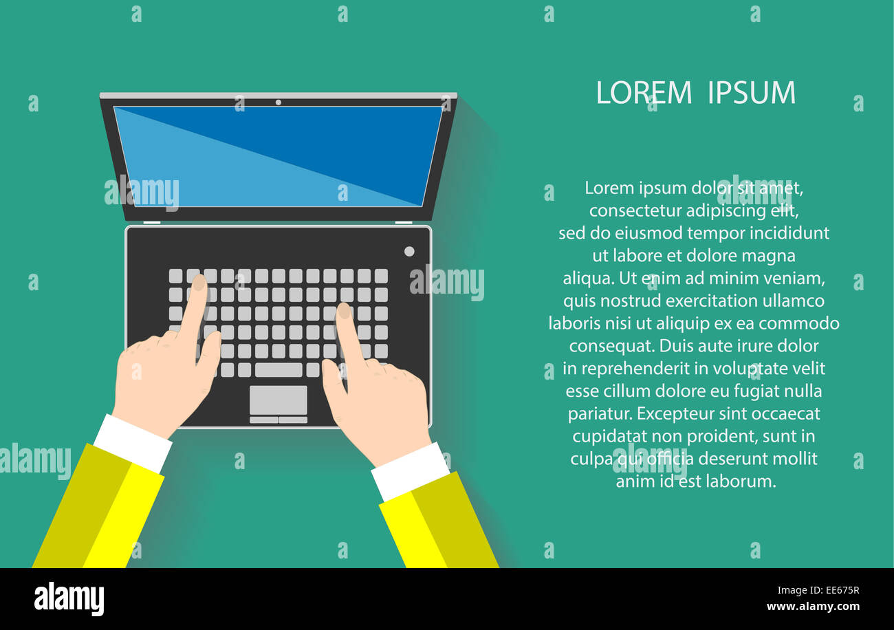 Closeup of woman's hands touching notebook or laptop keys during work ...