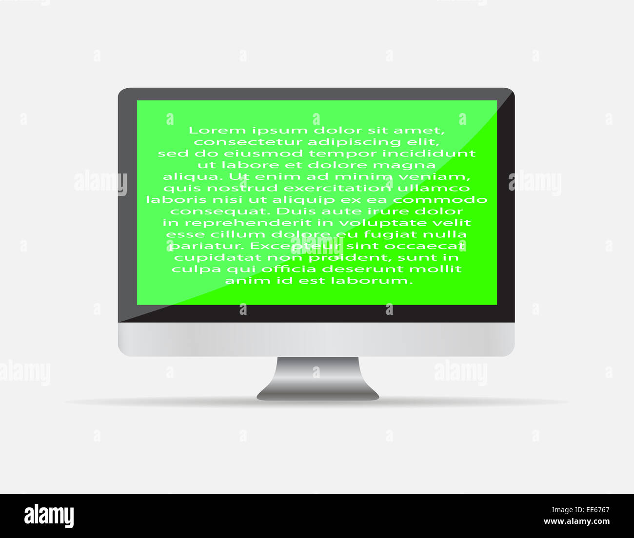 Realistic blank computer monitor icon. Display Representing your text ...