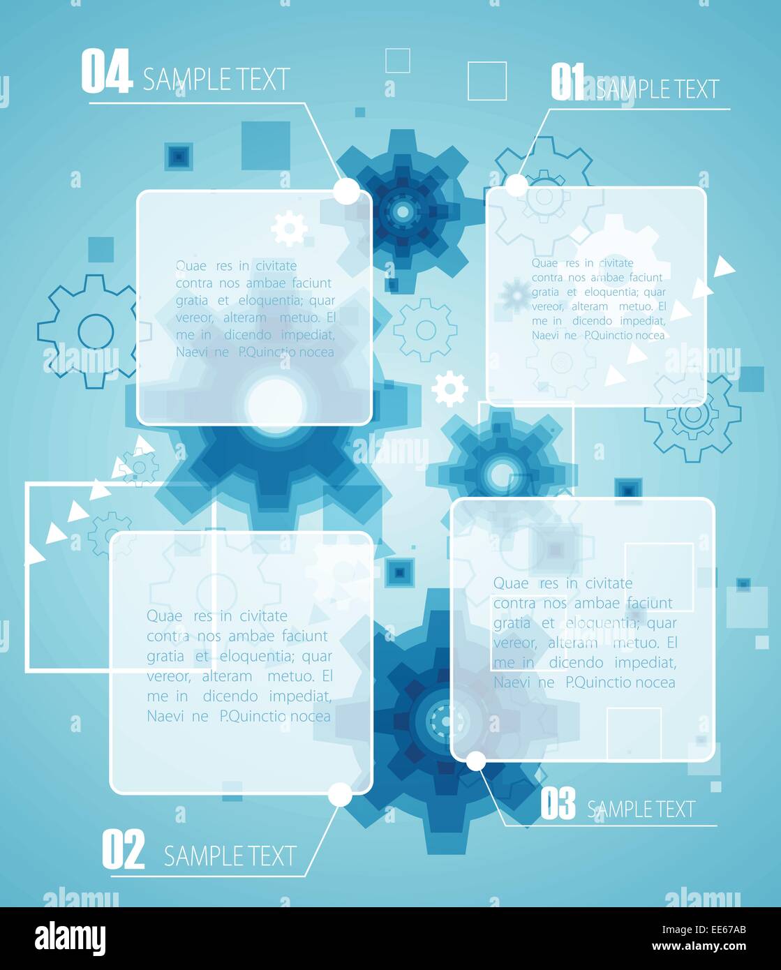 Blue technology infographic. Vector Stock Vector Image & Art - Alamy