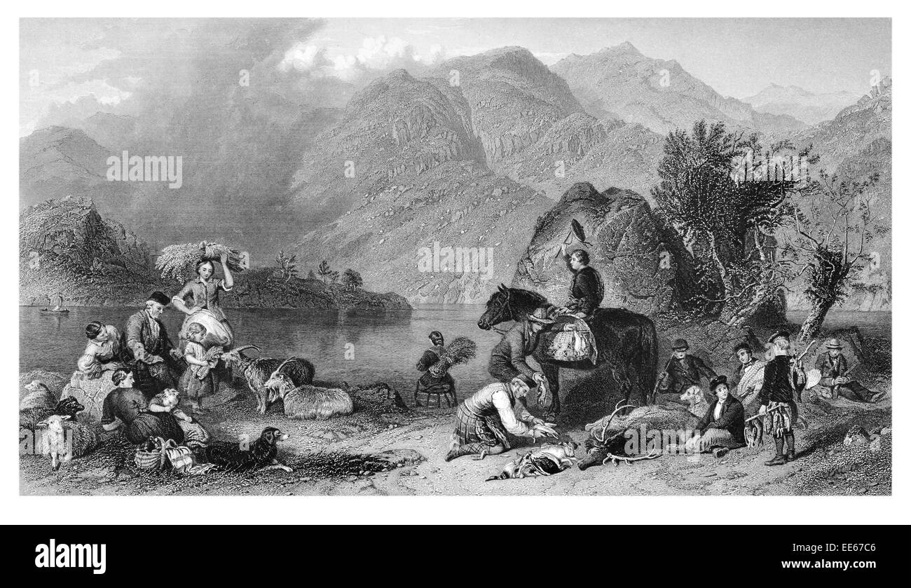 Hunting scene painting Cut Out Stock Images & Pictures - Alamy